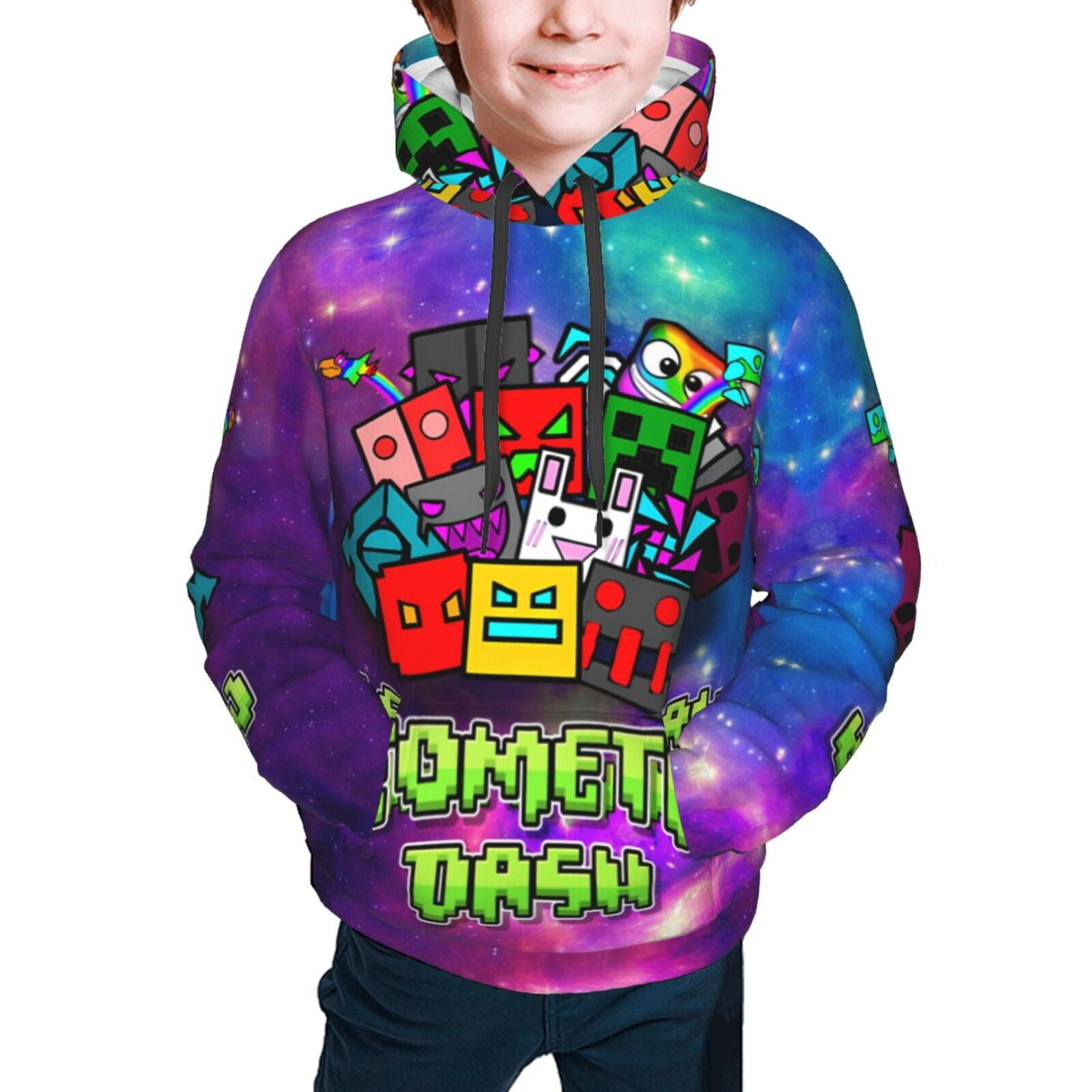 Geometry Dash Kids' Hoodie 3d Print Sweatshirt Soft Pullover Hooded ...