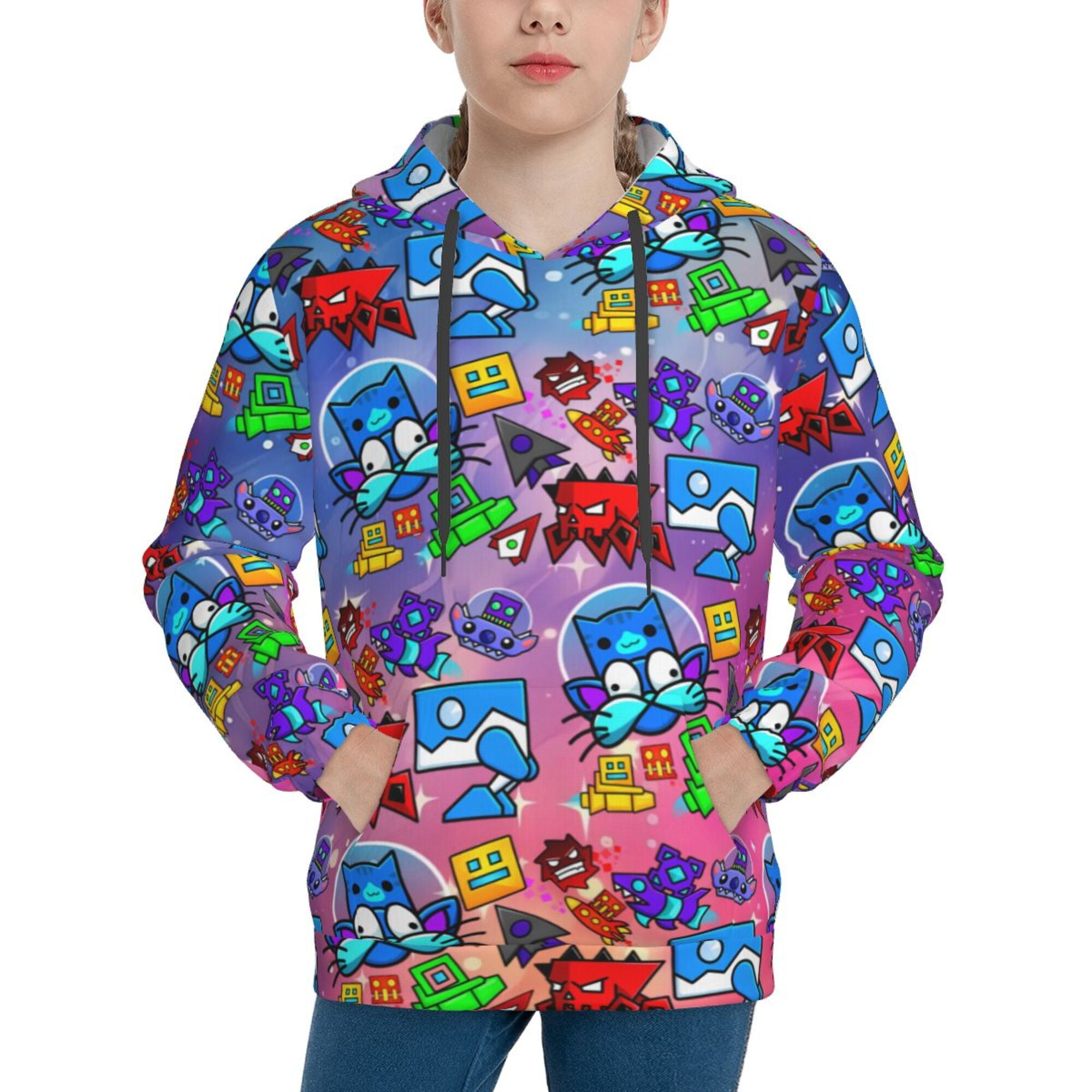 Geometry Dash Kids' Hoodie 3d Print Sweatshirt Soft Pullover Hooded ...