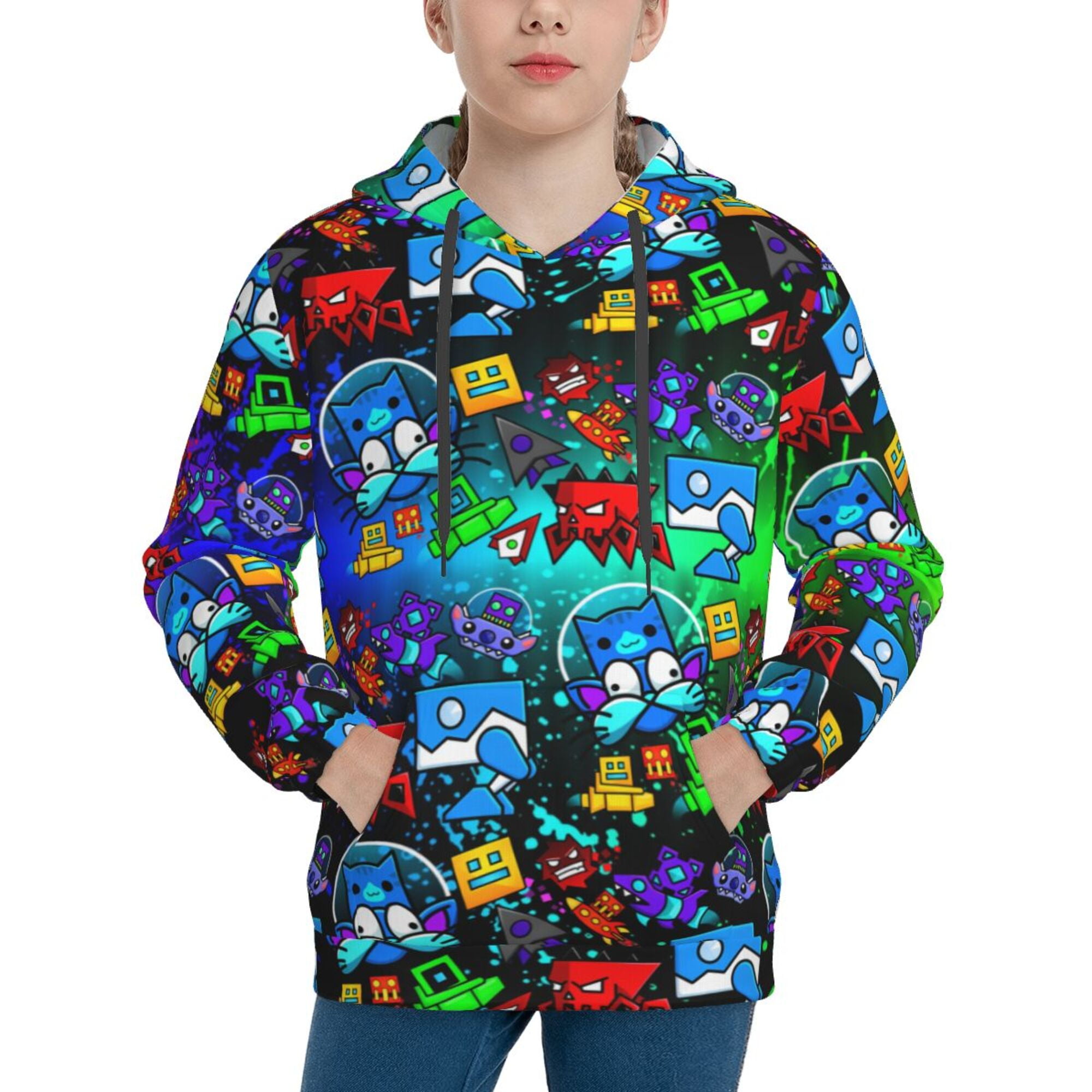 Geometry Dash Kids' Hoodie 3d Print Sweatshirt Soft Pullover Hooded ...