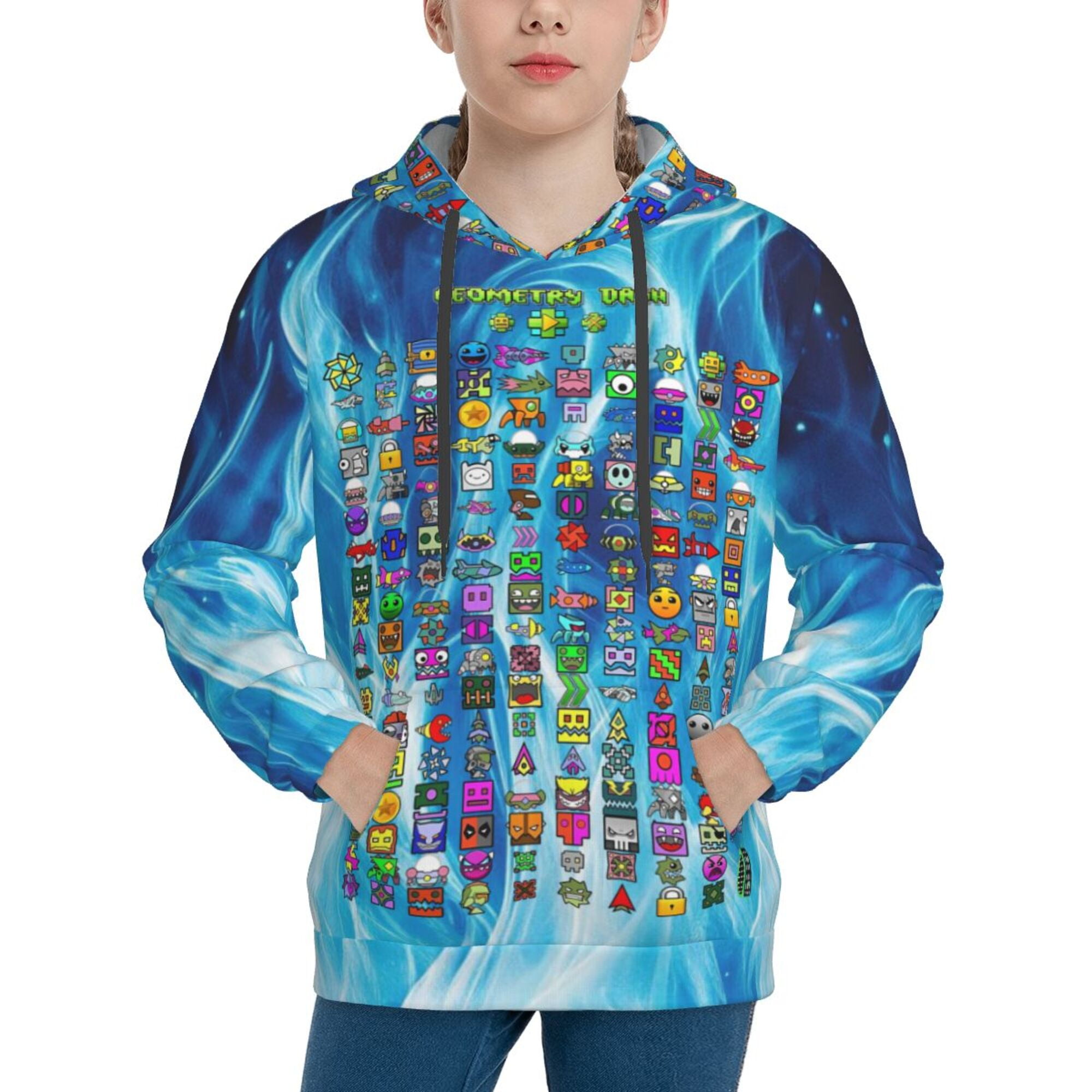 Geometry Dash Kids' Hoodie 3d Print Sweatshirt Soft Pullover Hooded ...