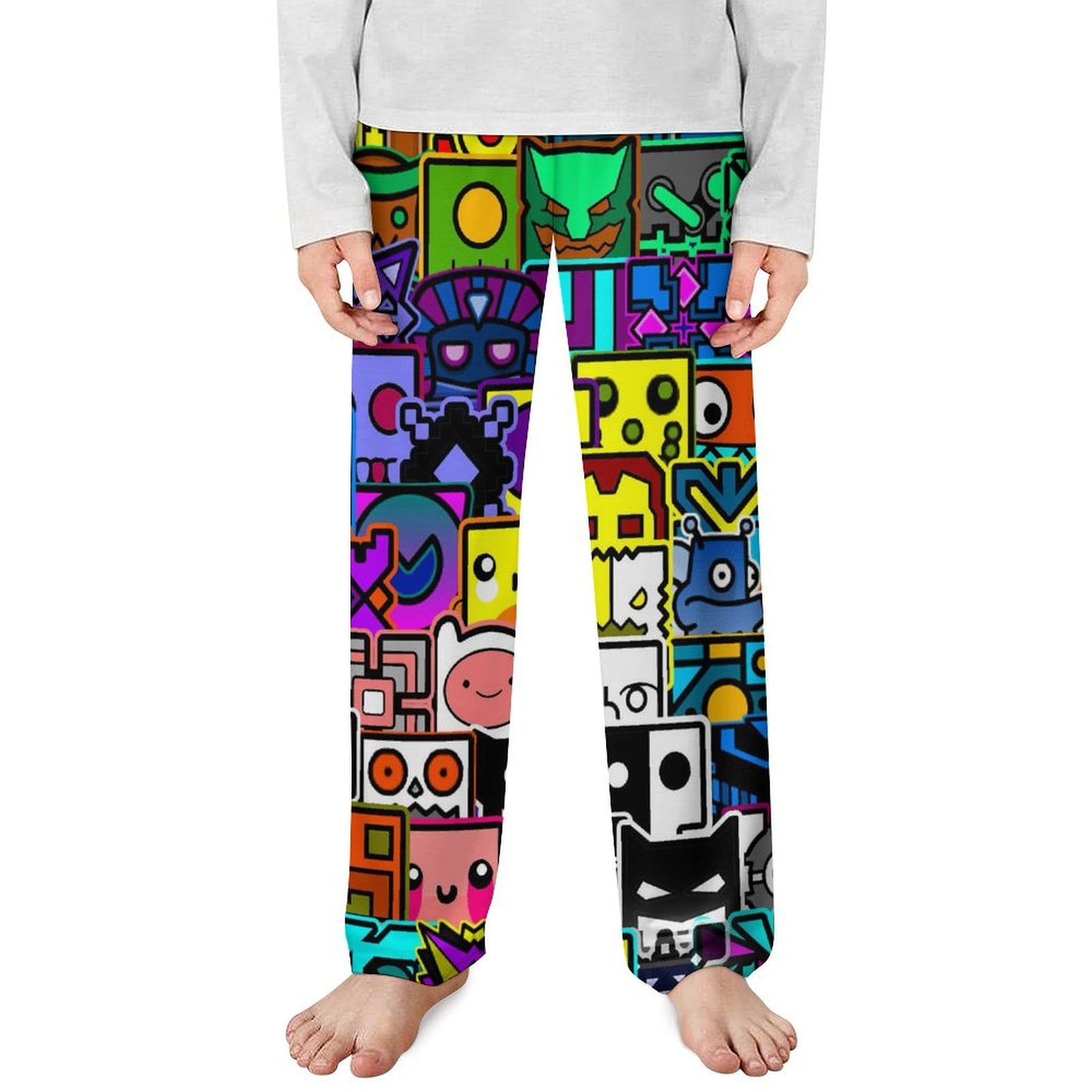 Geometry Dash Kids Pajama Pants Sleep Pants Soft Elastic Waist PJ ...