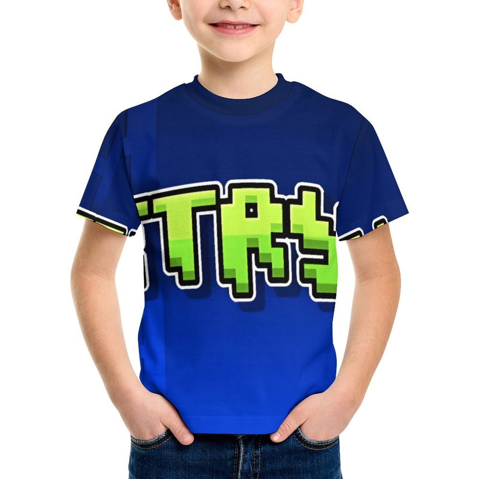 Geometry Dash Kids T-Shirt 3d Printed Graphic T-Shirts Boys And Girls ...