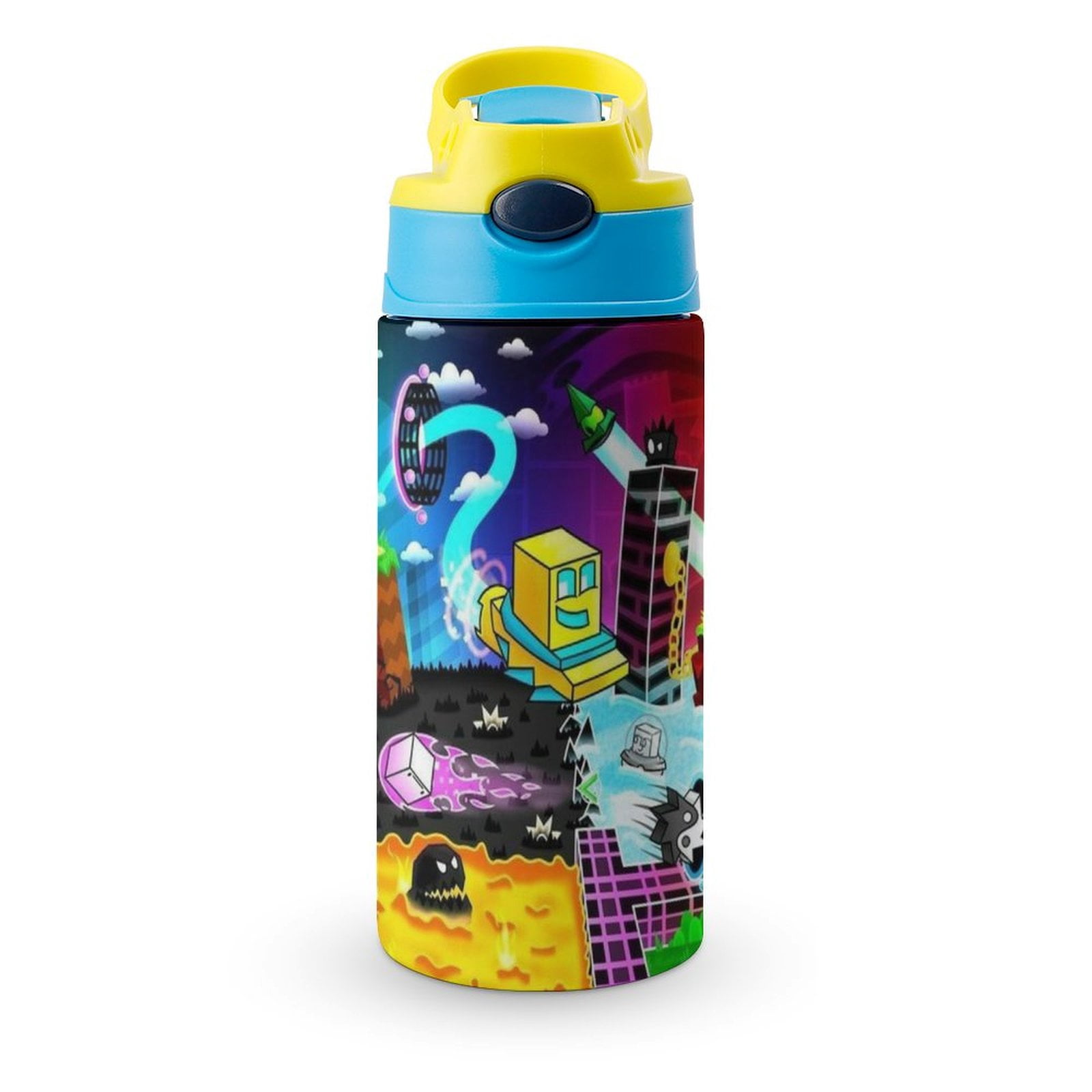Geometry Dash Kids Water Bottle,12 Oz Vacuum Insulated Stainless Steel ...