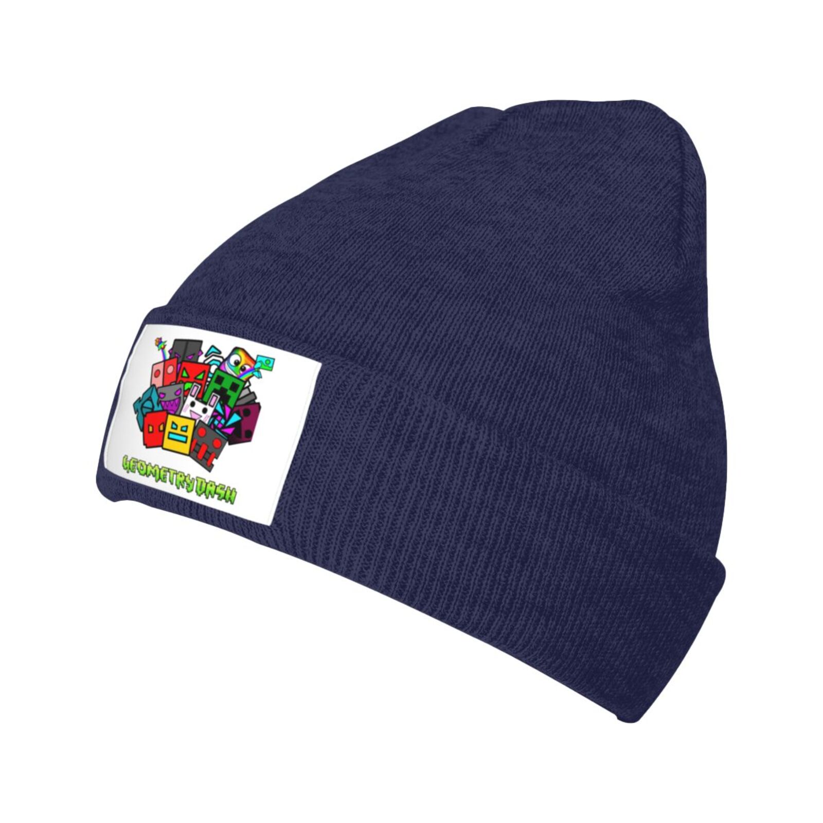 Geometry Dash Knit Beanie Hat Winter Soft Watch Cap Elastic Skull Caps ...