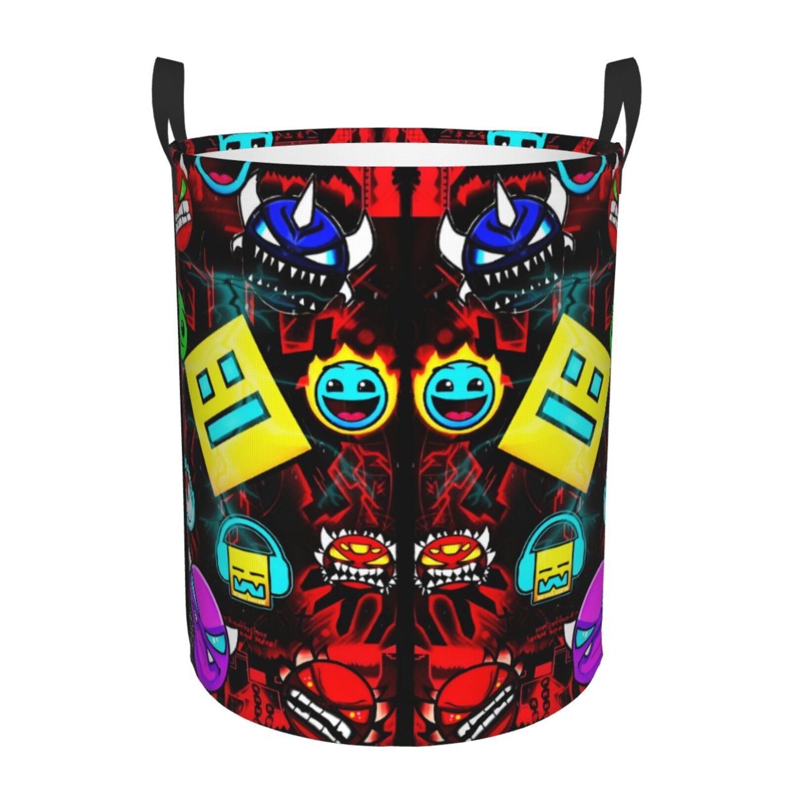 Geometry Dash Laundry Hamper Storage Basket With Handles, Round ...