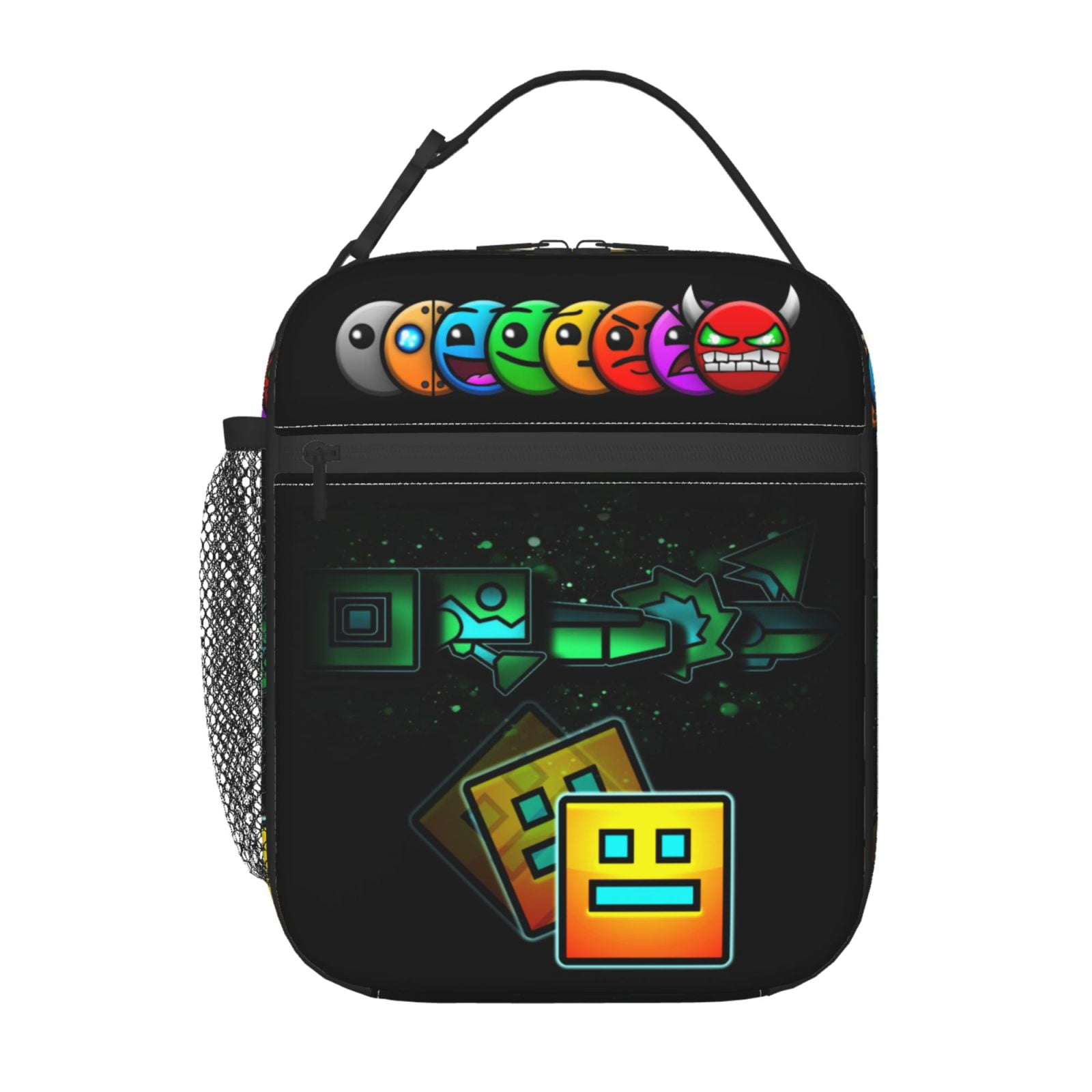Geometry Dash Lite Insulated Lunch Bag Portable Tote Bento Bag Thermal ...