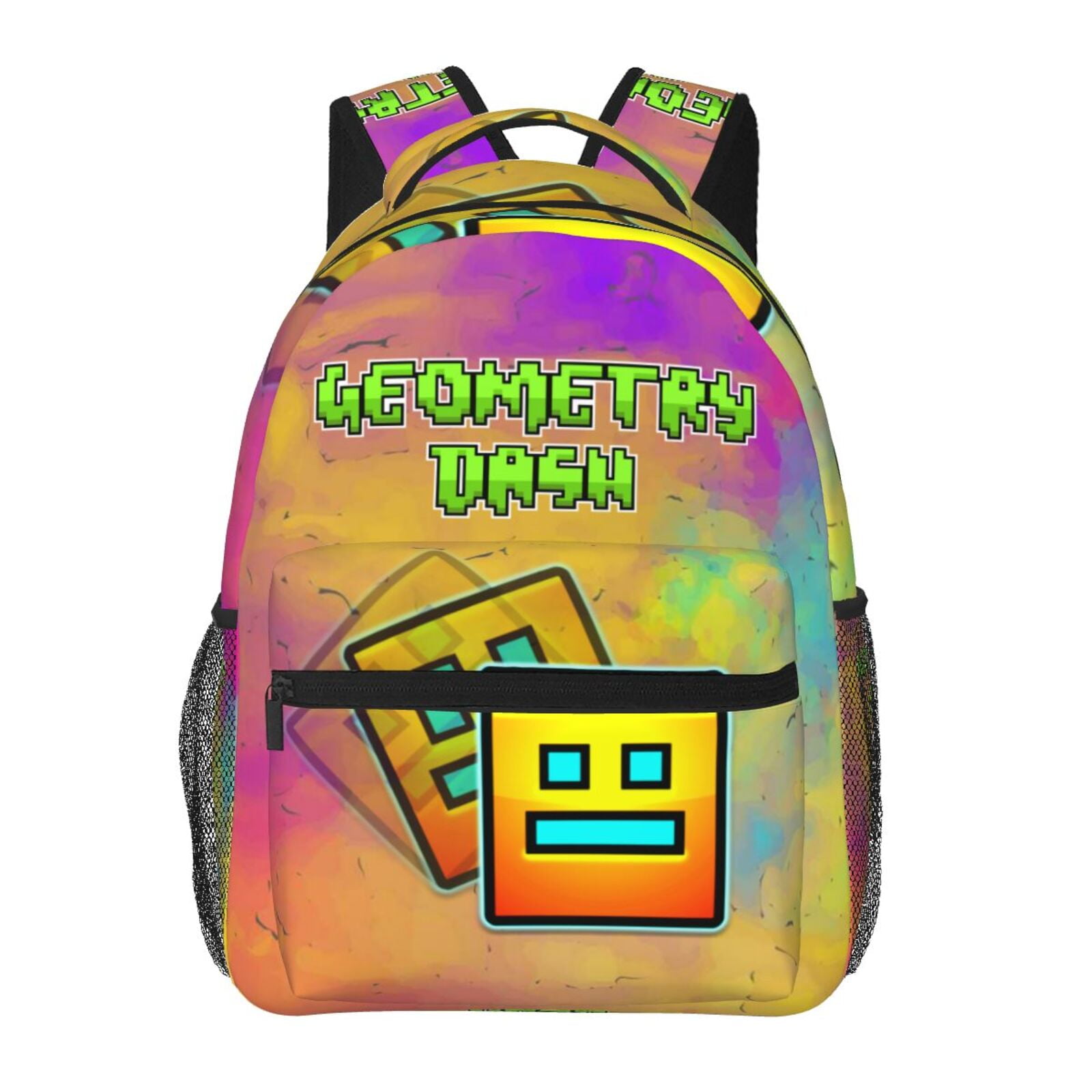 Geometry Dash Logo Casual Backpack Laptop Daypack School Bag Bookbag ...