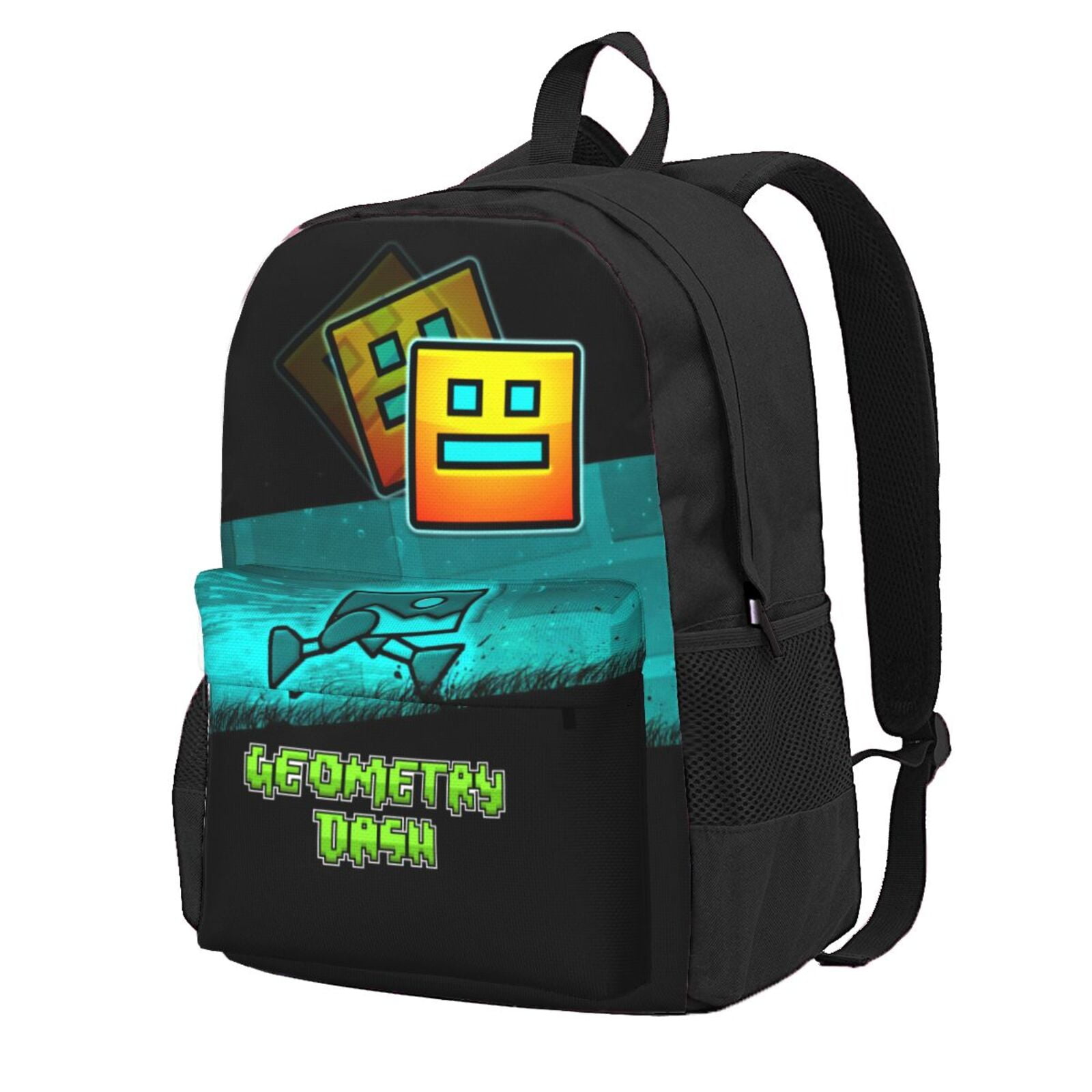 Geometry Dash Logo Casual Daypack Laptop Backpack Student School Bag ...
