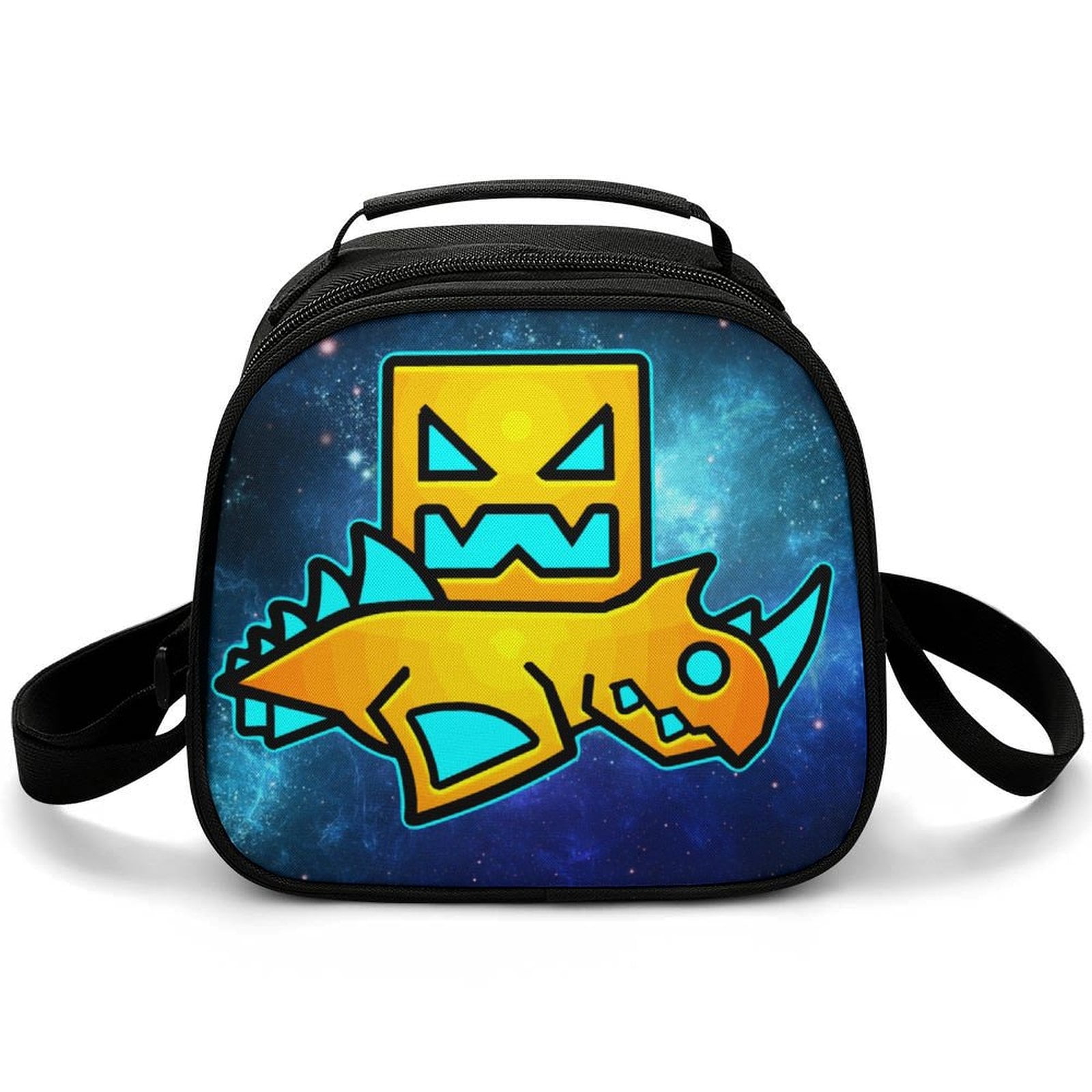 Geometry Dash Lunch Bag Cooler Bag Portable Meal Holder Shoulder Bag ...