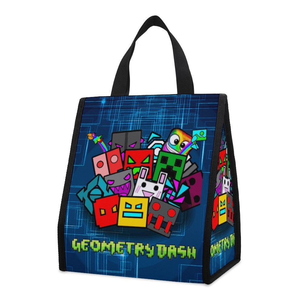 Geometry Dash Geometry Dash Lunch Bag, Insulated Lunch Box Large ...