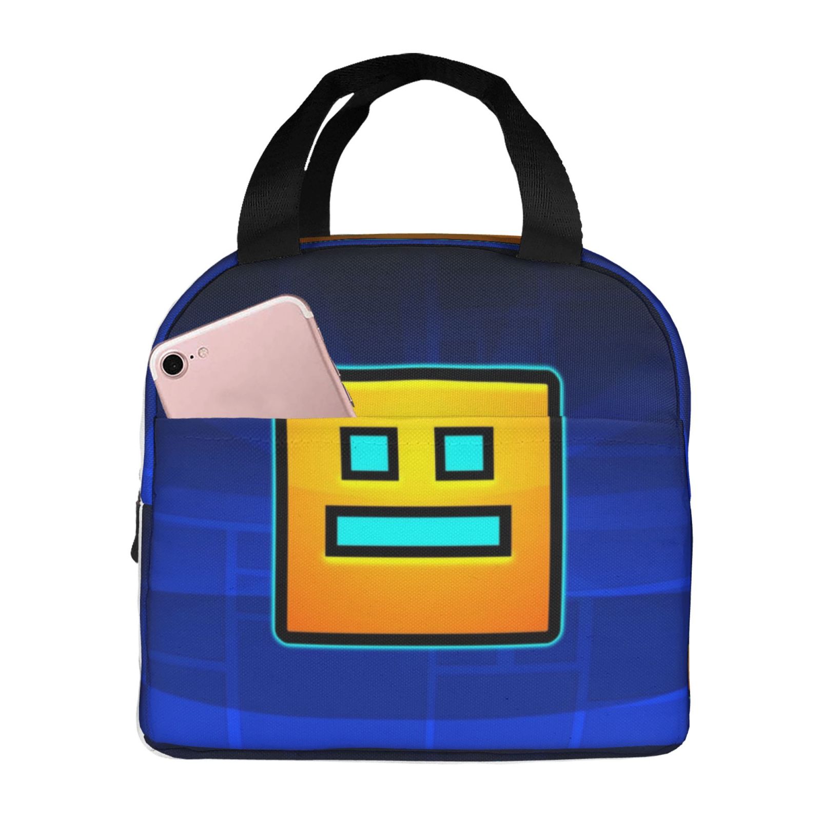 Geometry Dash Lunch Bag, Insulated Lunch Box Large Capacity Reusable ...