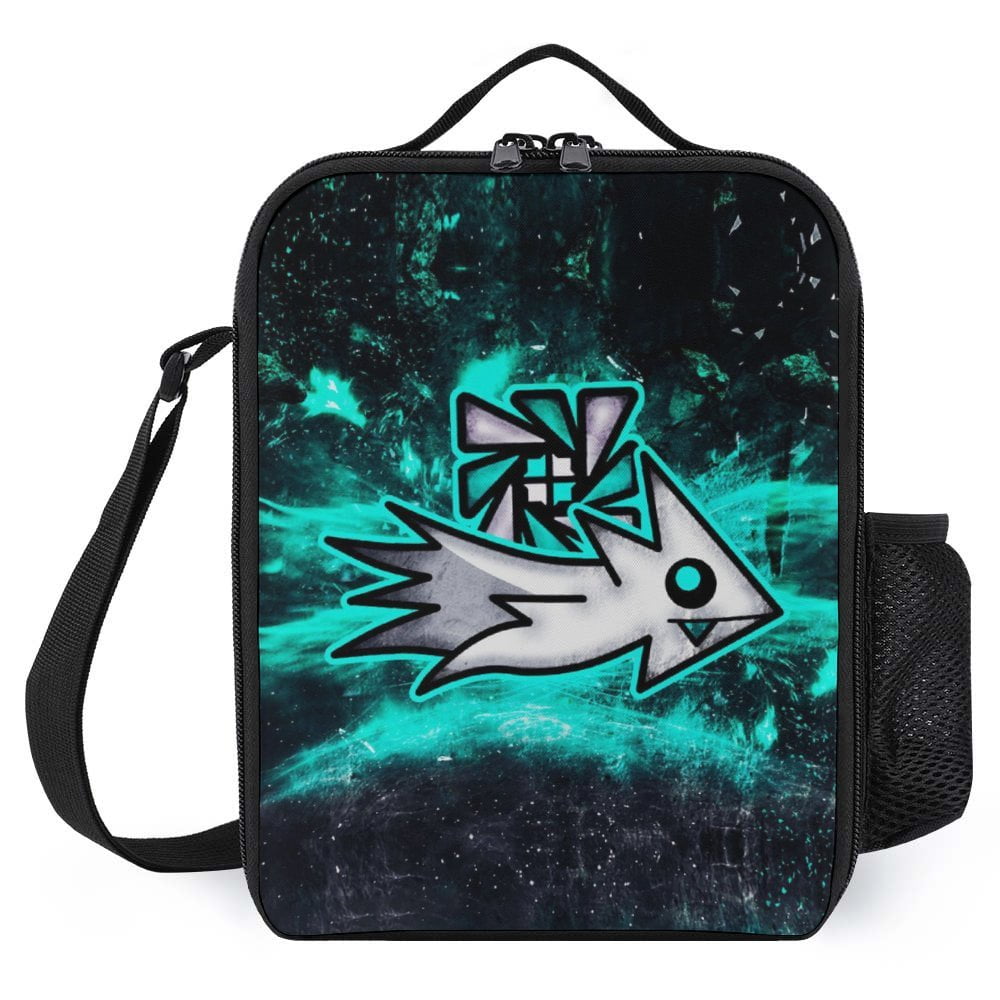 Geometry Dash Lunch Bag, Insulated Lunch Box Large Capacity Reusable ...