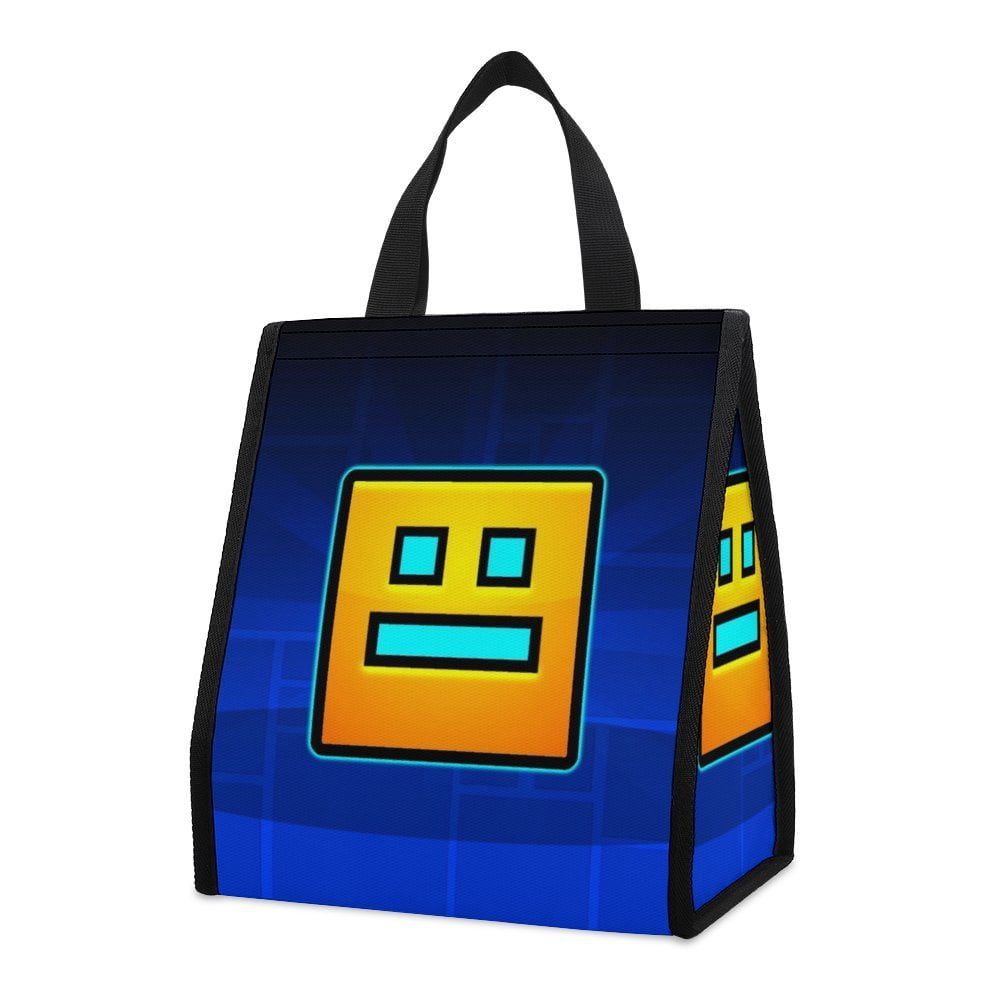 Geometry Dash Lunch Bag, Insulated Lunch Box Large Capacity Reusable ...