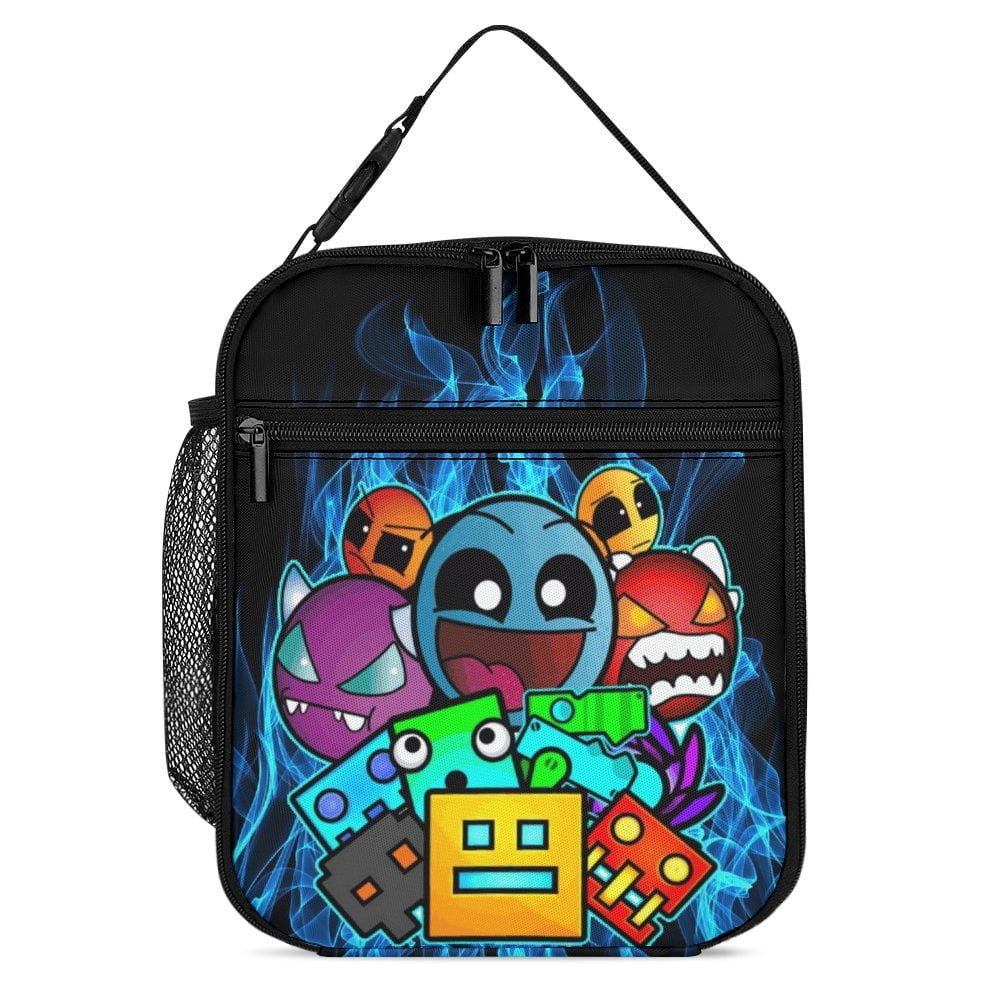 Geometry Dash Lunch Bag Insulated Lunch Box Meal Cooler Bag Reusable ...