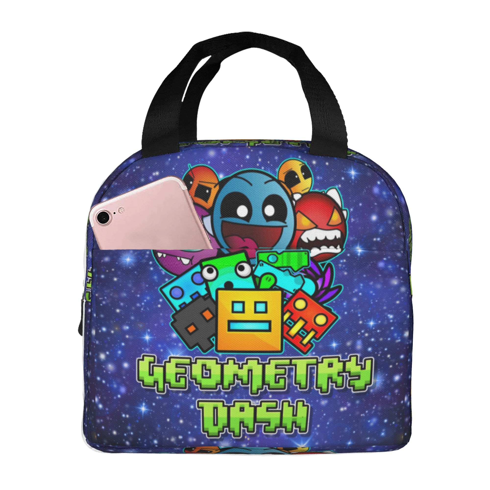 Geometry Dash Lunch Bag Lunch Bag Tote Bag Insulated Lunch Box Picnic ...