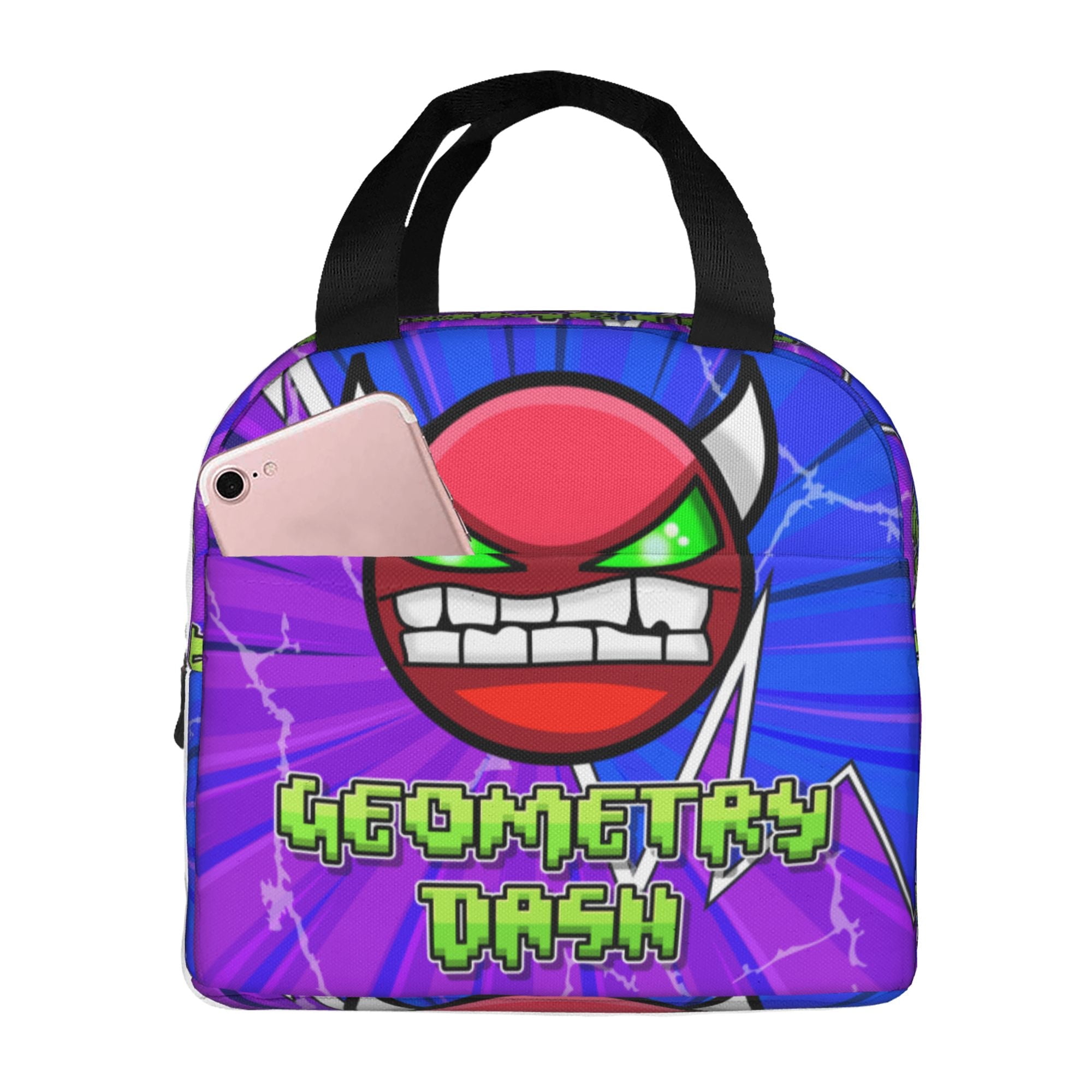 Geometry Dash Lunch Bag Lunch Bag Tote Bag Insulated Lunch Box Picnic ...