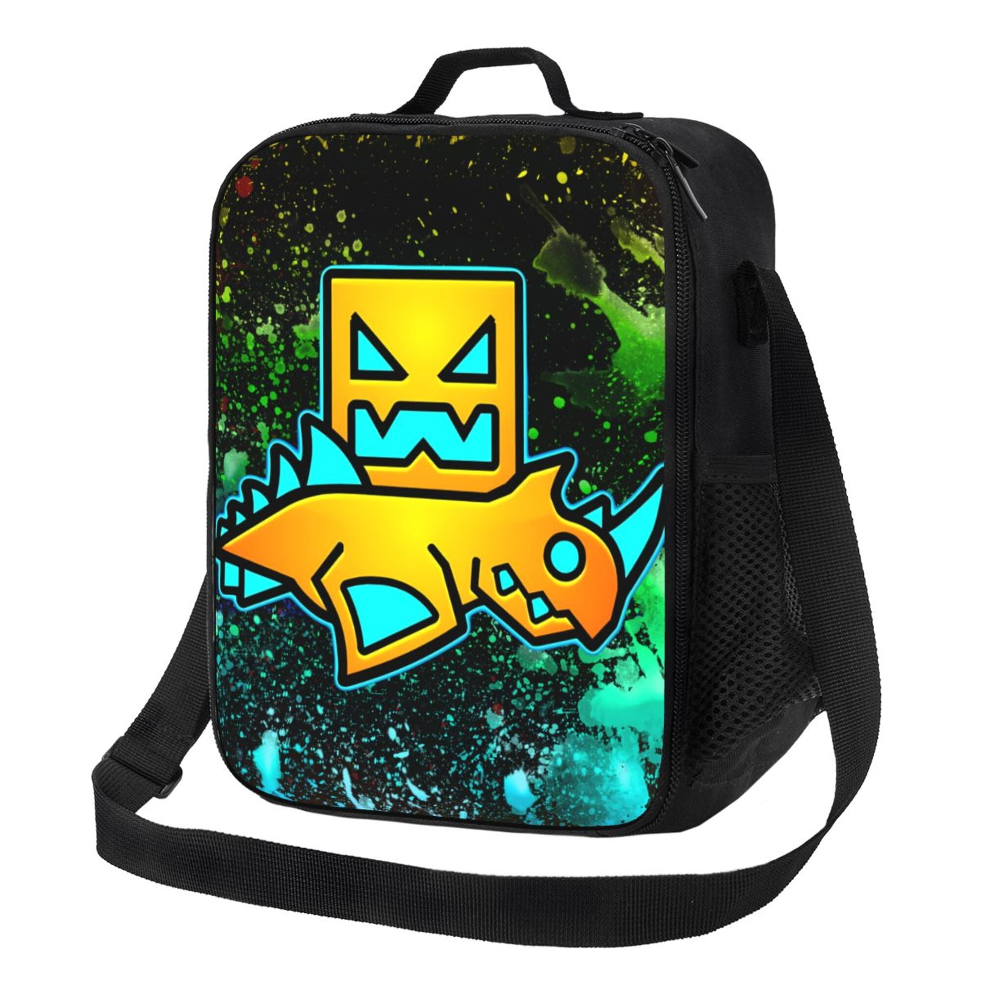 Geometry Dash Lunch Bag Lunch Box Lightweight Durable Lunch Tote Bag Portable Reusable Lunch Box ...