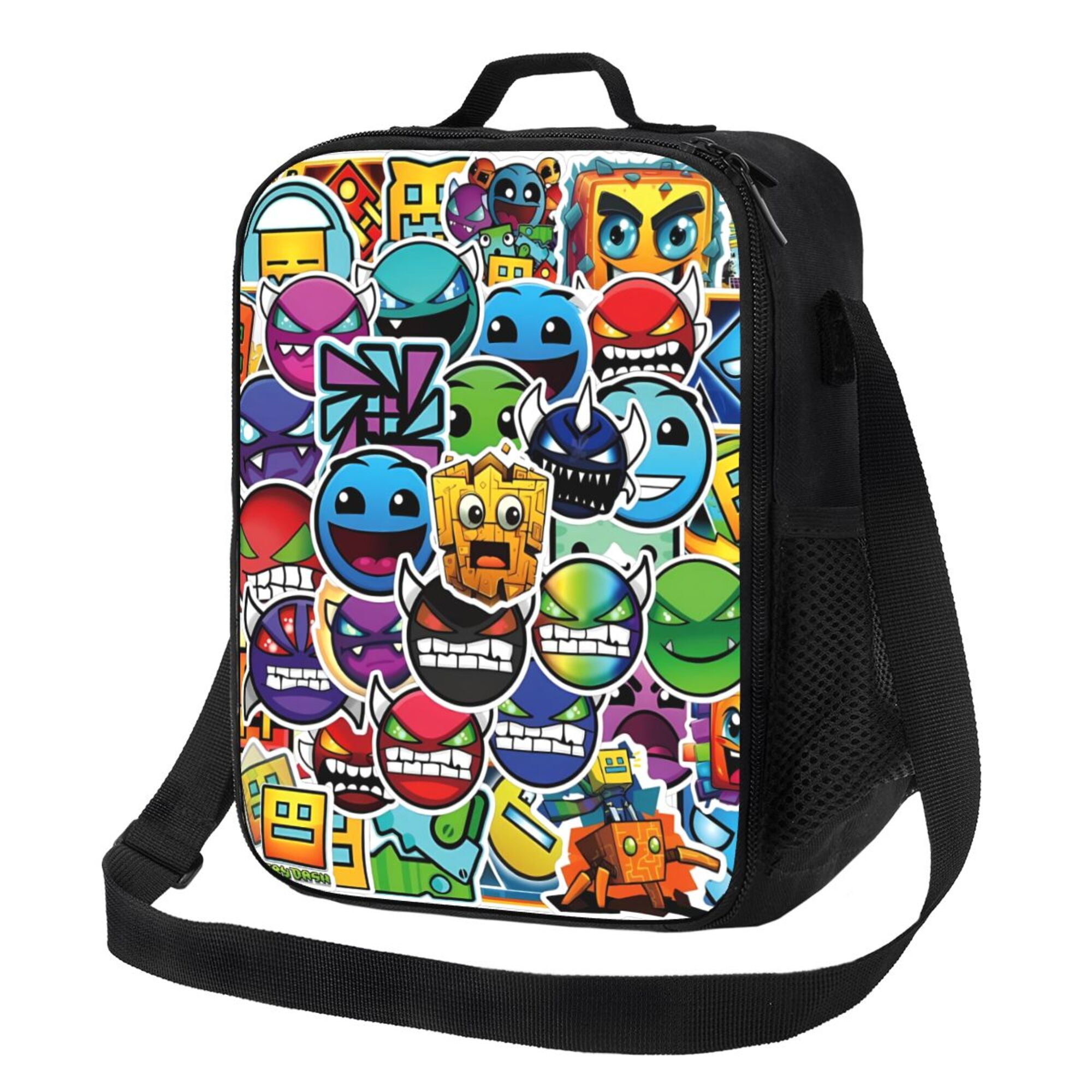 Geometry Dash Lunch Bag Lunch Box Lightweight Durable Lunch Tote Bag Portable Reusable Lunch Box ...