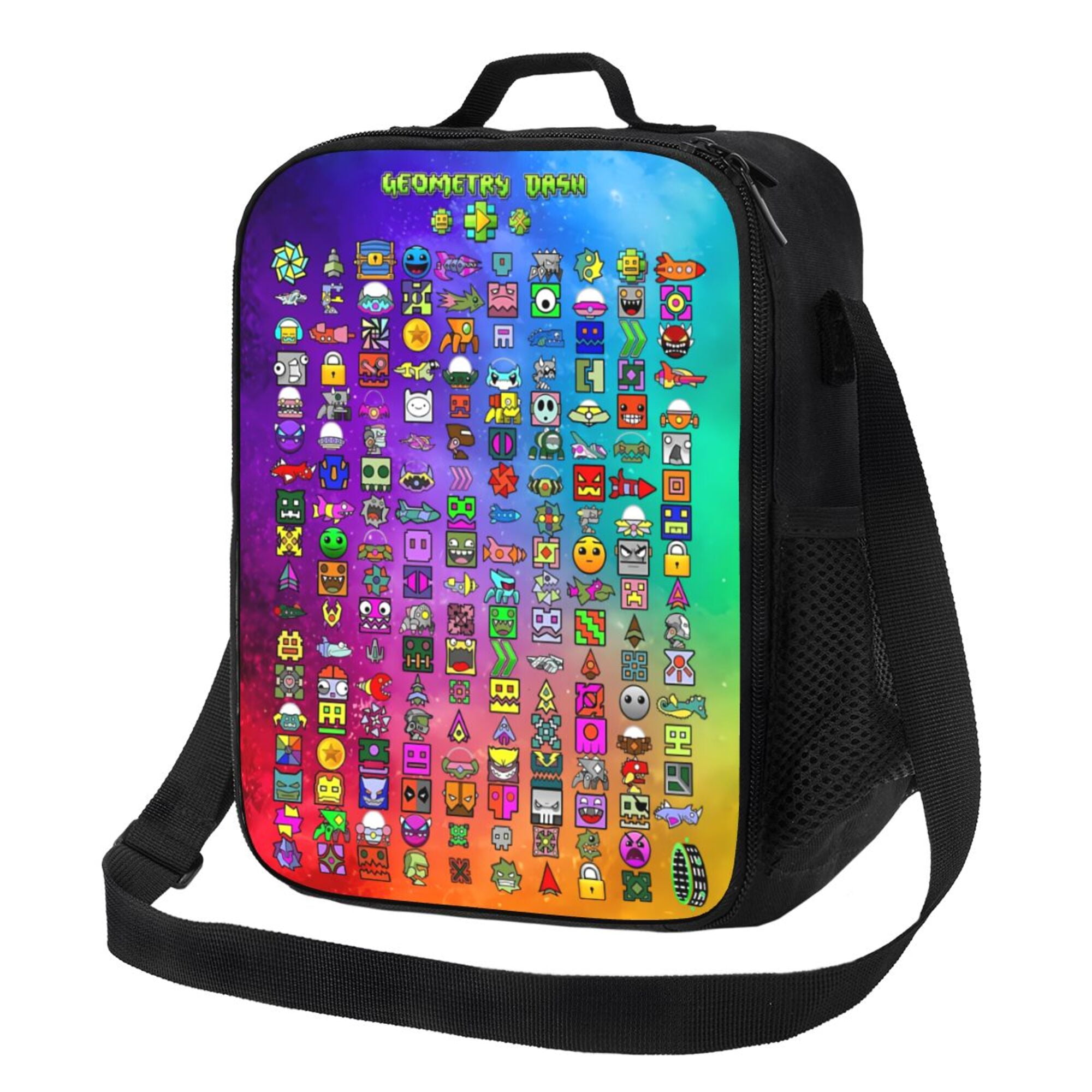 Geometry Dash Lunch Bag Lunch Box Lightweight Durable Lunch Tote Bag Portable Reusable Lunch Box ...