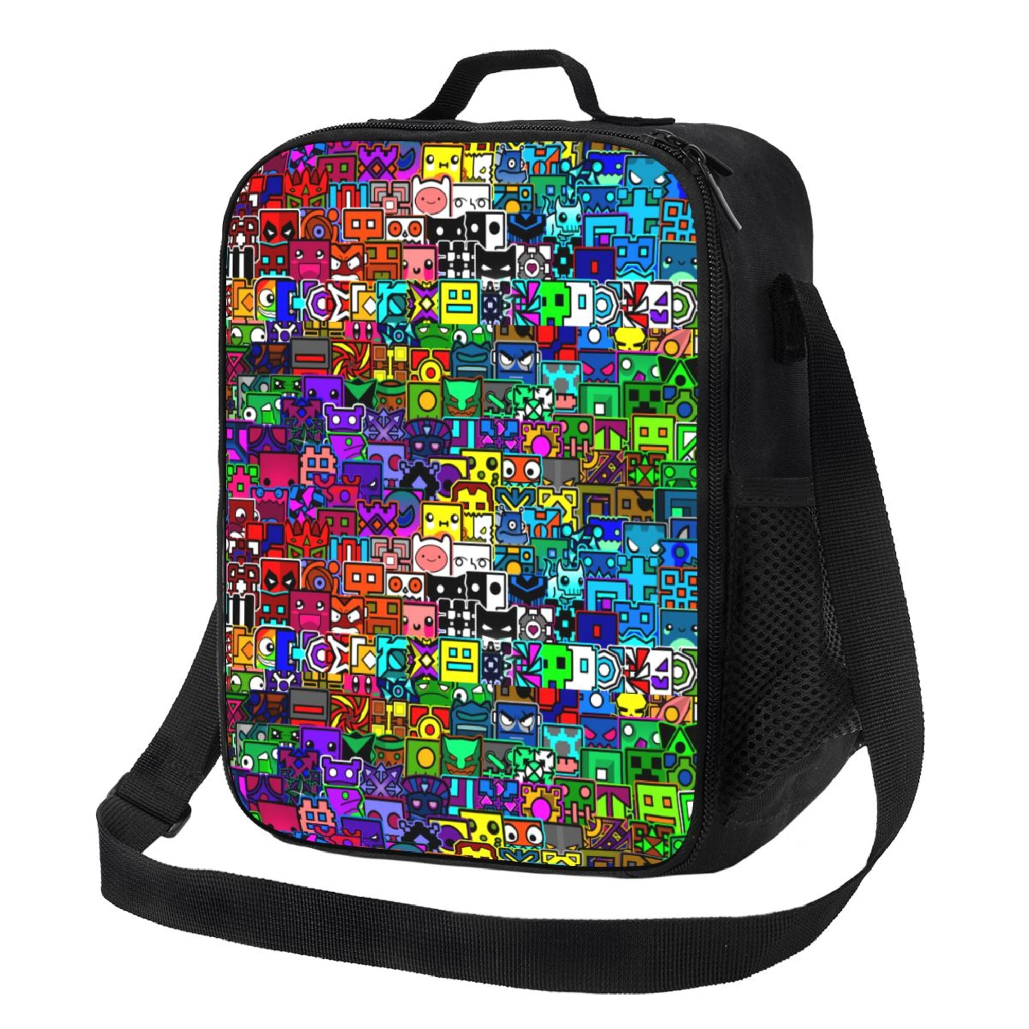 Geometry Dash Lunch Bag Lunch Box Lightweight Durable Lunch Tote Bag ...