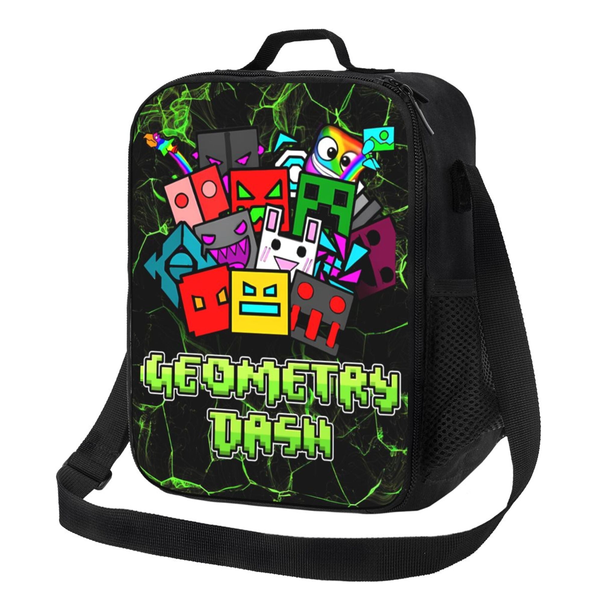 Geometry Dash Lunch Bag Lunch Box Lightweight Durable Lunch Tote Bag Portable Reusable Lunch Box ...