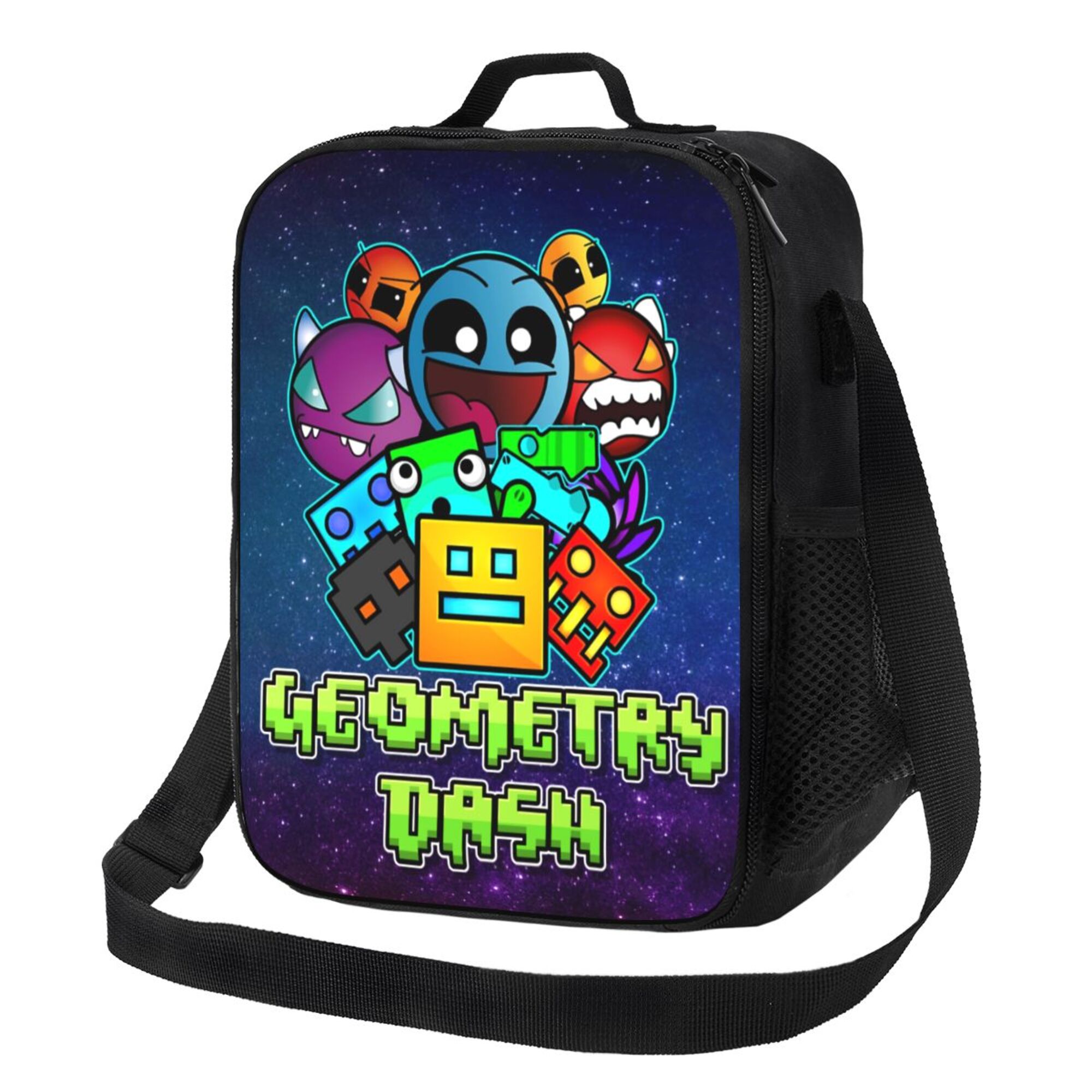 Geometry Dash Lunch Bag Lunch Box Lightweight Durable Lunch Tote Bag Portable Reusable Lunch Box ...