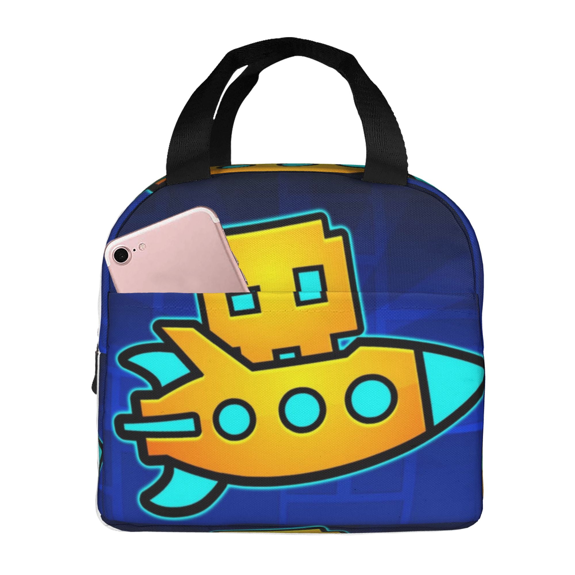 Geometry Dash Lunch Bag Portable Tote Bag Insulated Lunch Box Picnic ...