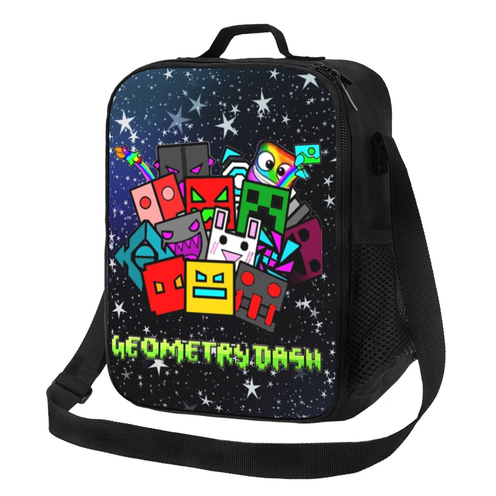 Geometry Dash Lunch Bags Insulated Lunch Box Container Adjustable ...