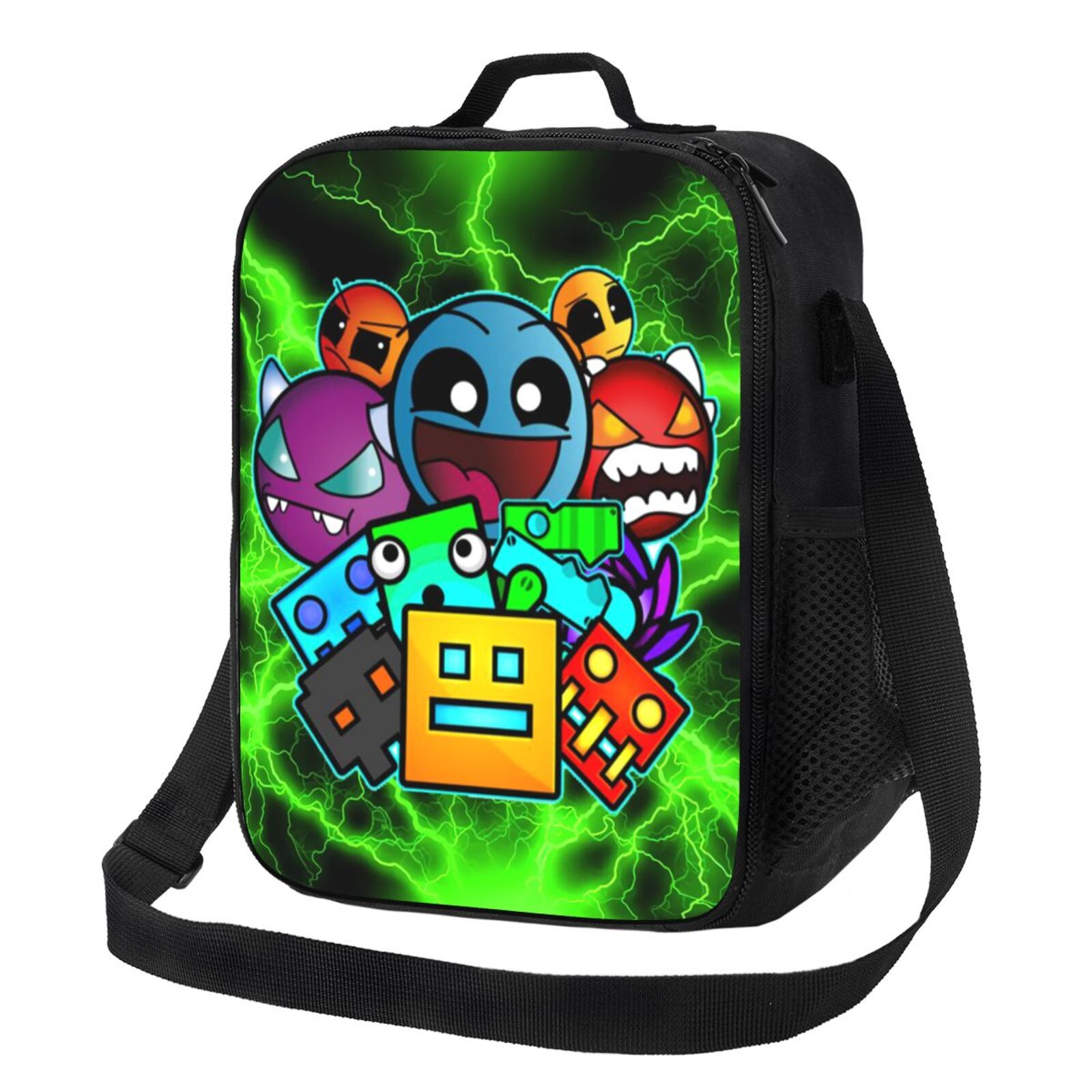 Geometry Dash Lunch Bags Insulated Lunch Box Container Adjustable ...