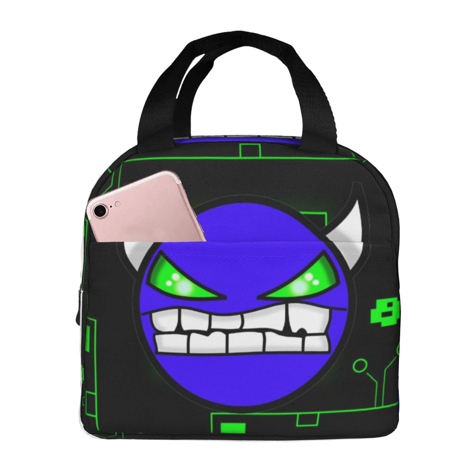 Geometry Dash Lunch Bags Lunchbox Portable Tote Bag Insulated Bento Bag ...