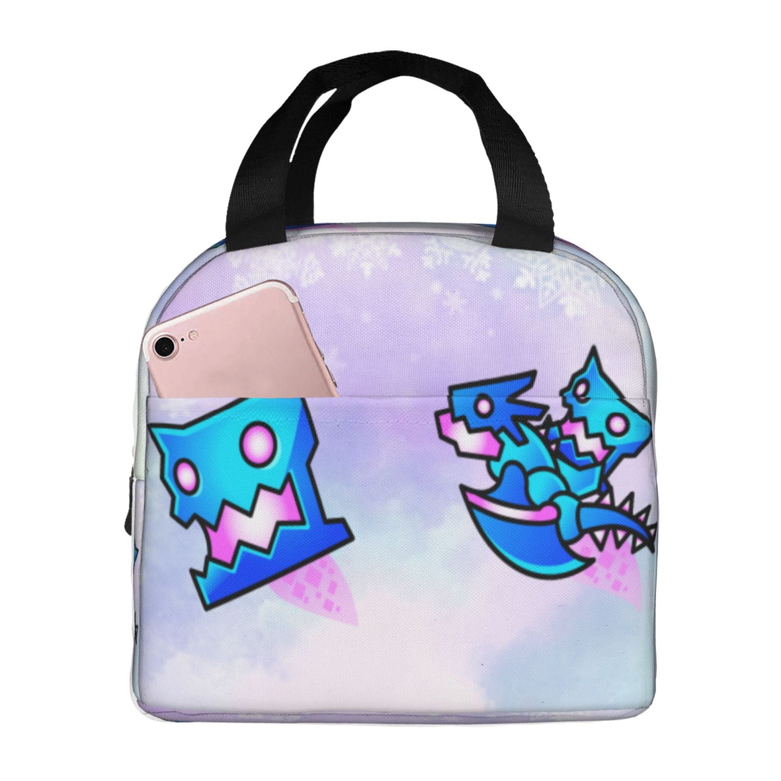 Geometry-Dash Lunch Box Lunch Bag Insulated Reusable Lunch Tote Bag ...