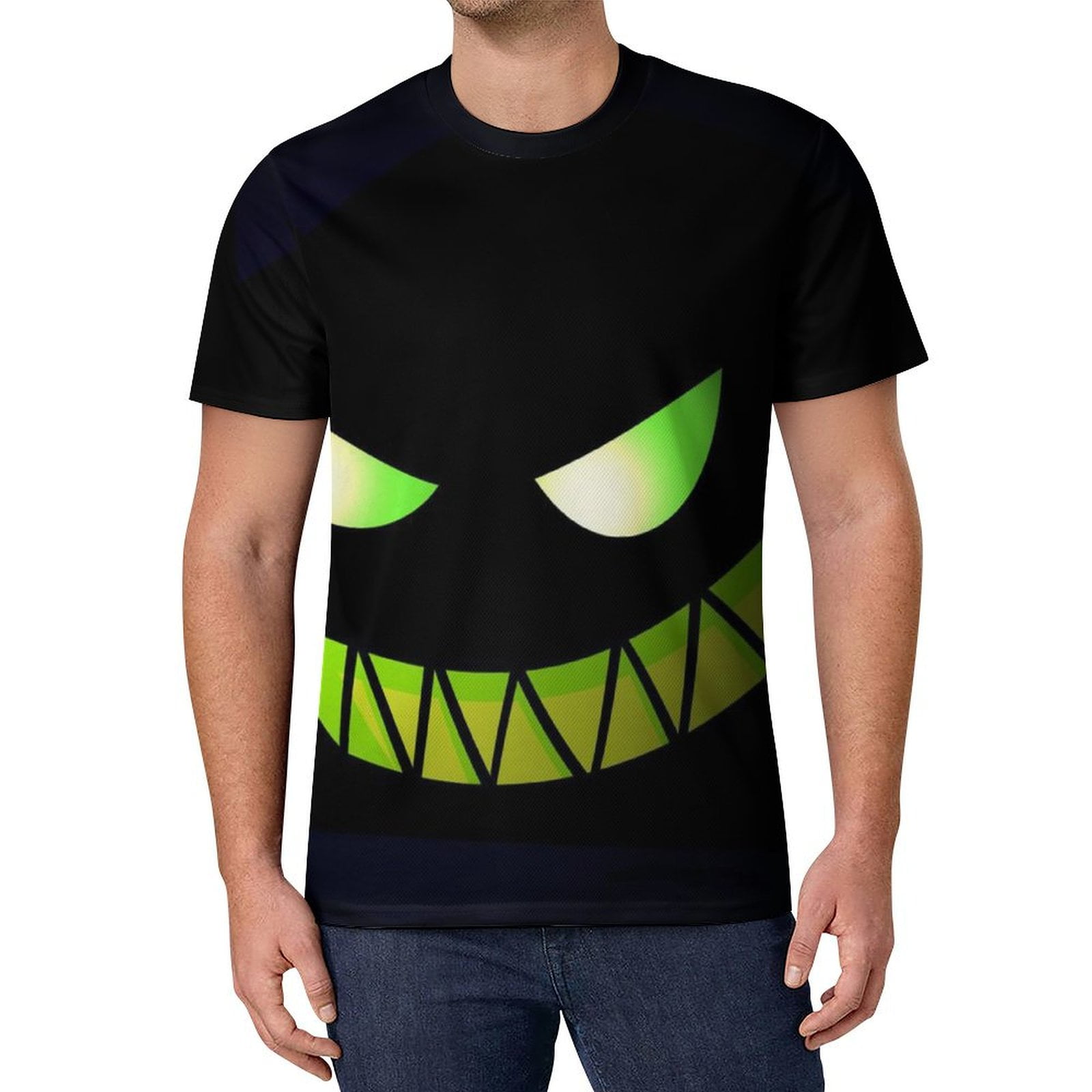 Geometry Dash Men's Cooling Ice Silk Shirts Crewneck Basic Short Sleeve Tee Gym Outdoor Workout ...