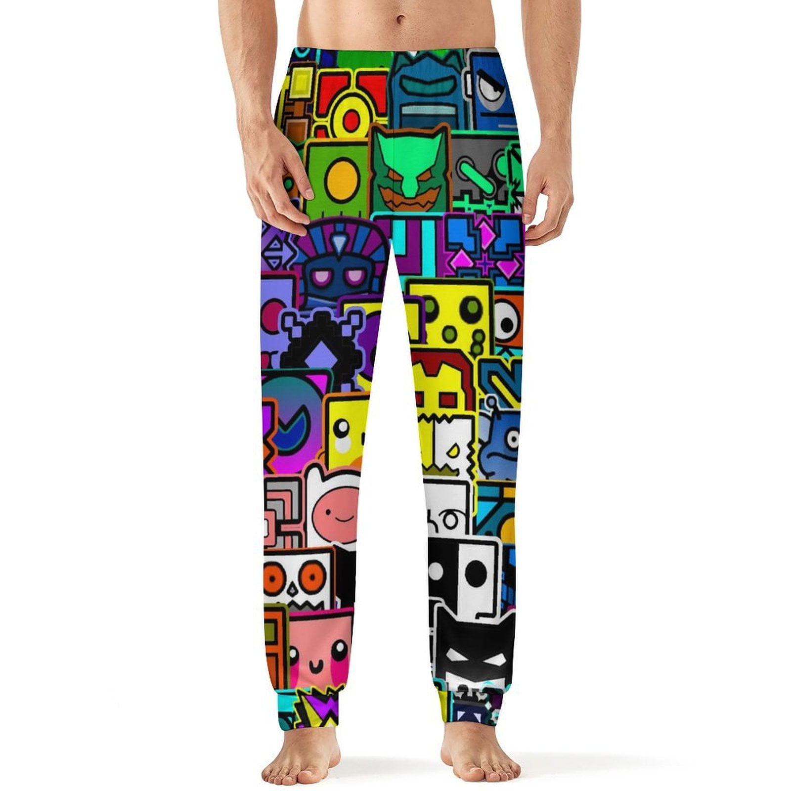 Geometry Dash Men's Lightweight Pajama Pants Soft Lounge Sleep Joggers ...