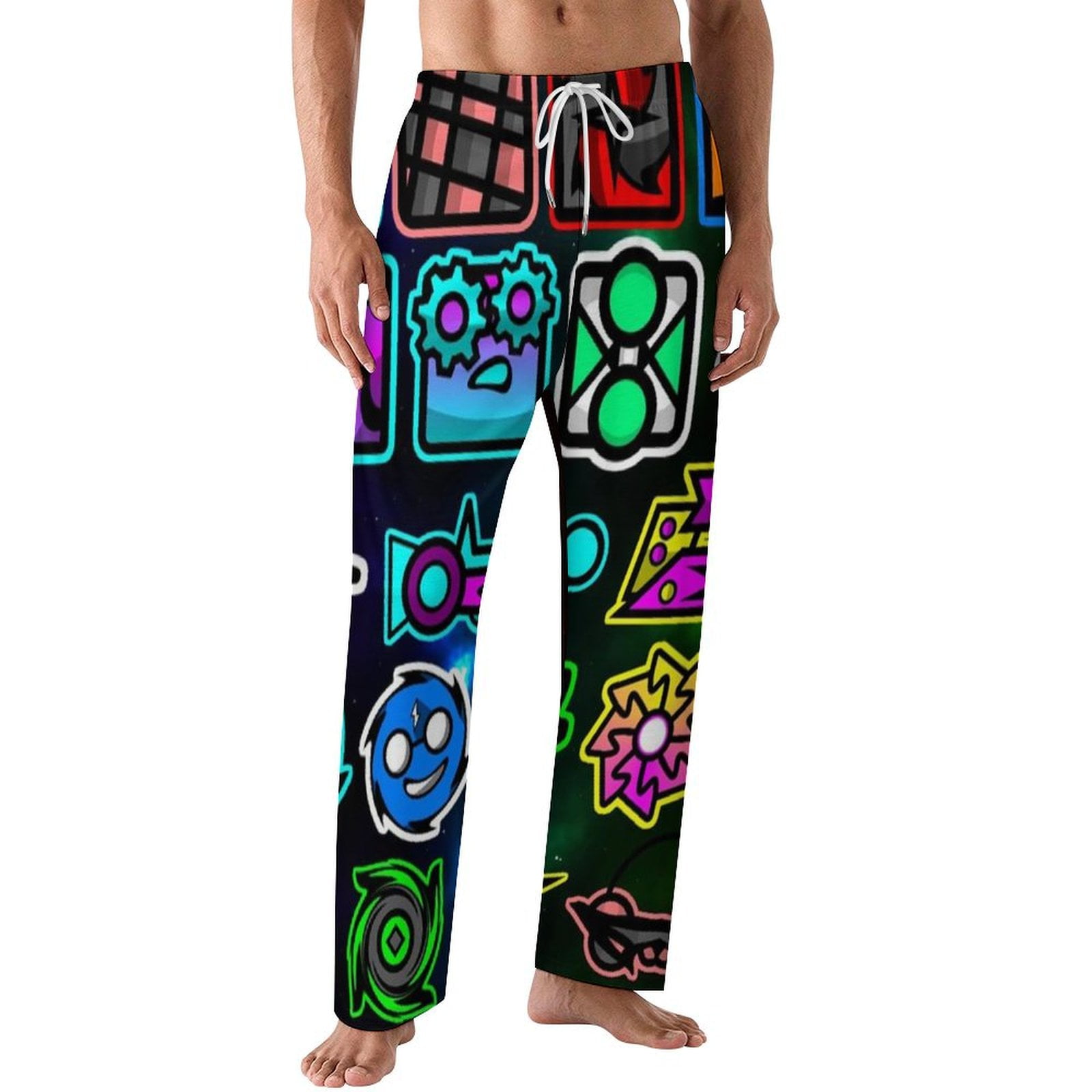 Geometry Dash Mens Pajama Pants Cozy Soft Lounge Sleep Pajamas Pants ...