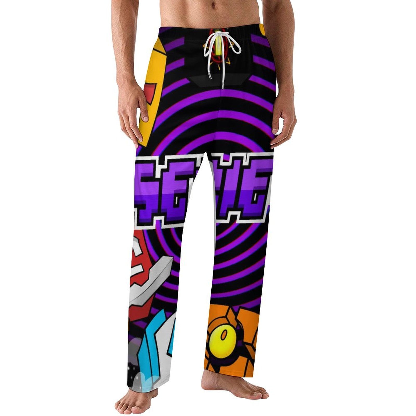 Geometry Dash Mens Pajama Pants Cozy Soft Lounge Sleep Pajamas Pants ...
