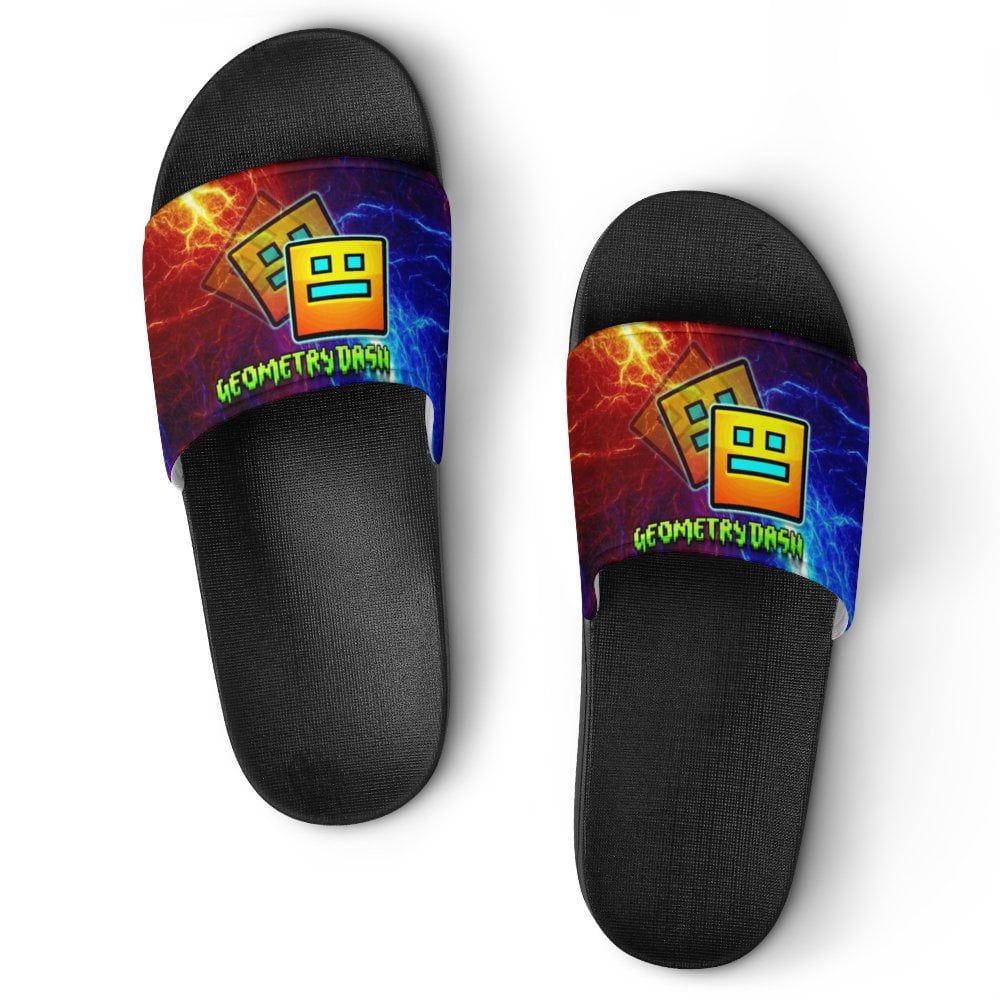 Geometry Dash PVC Home Slippers Comfort Slide Sandals Indoor & Outdoor ...