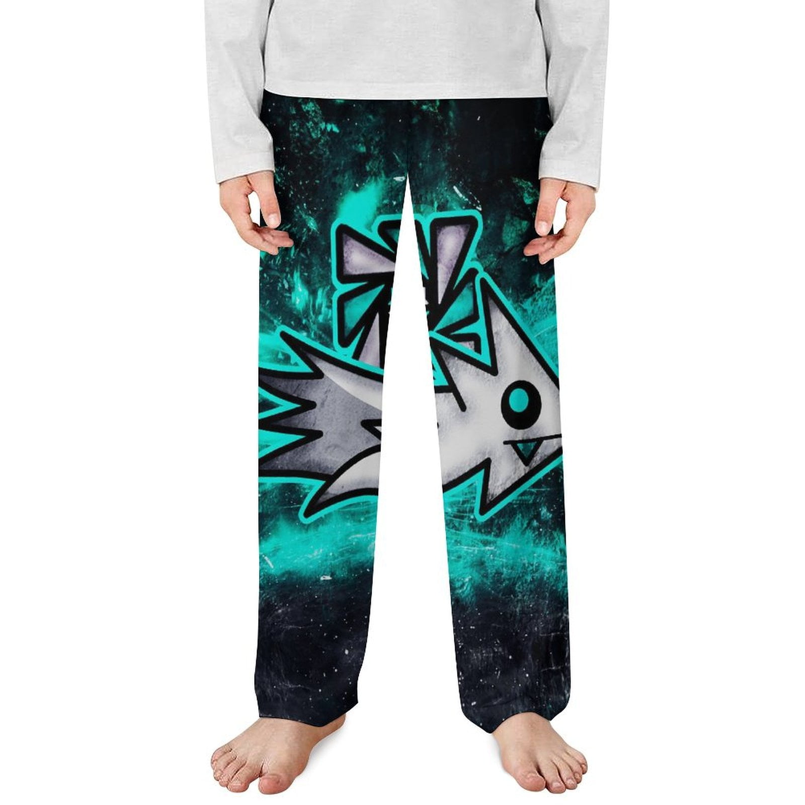 Geometry Dash Pajama Pants Sleep Pants Soft Elastic Waist PJ Bottoms ...