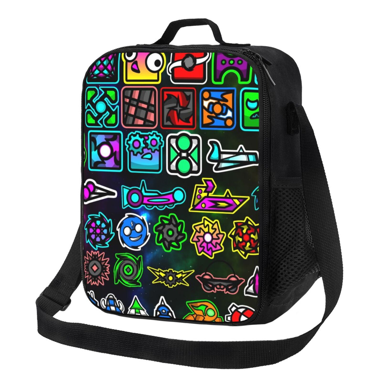 Geometry Dash Portable Insulated Lunch Bag Reusable Thermal Lunchbag ...