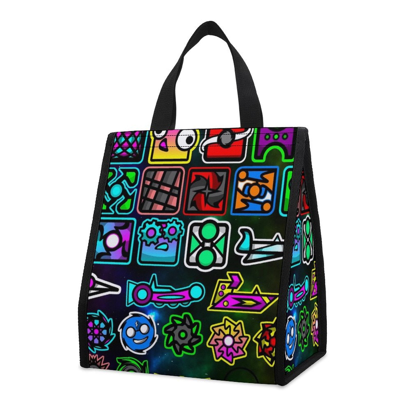 Geometry Dash Portable Lunch Bag Folding Insulated Lunchbag Lunch Box ...