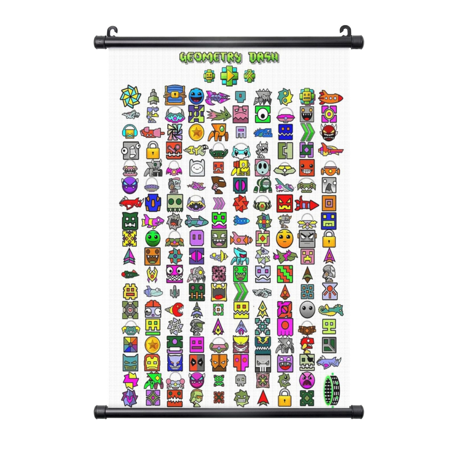 Geometry Dash Poster Aesthetic Canvas PVC Shaft Wall Art Hanging Hanger ...