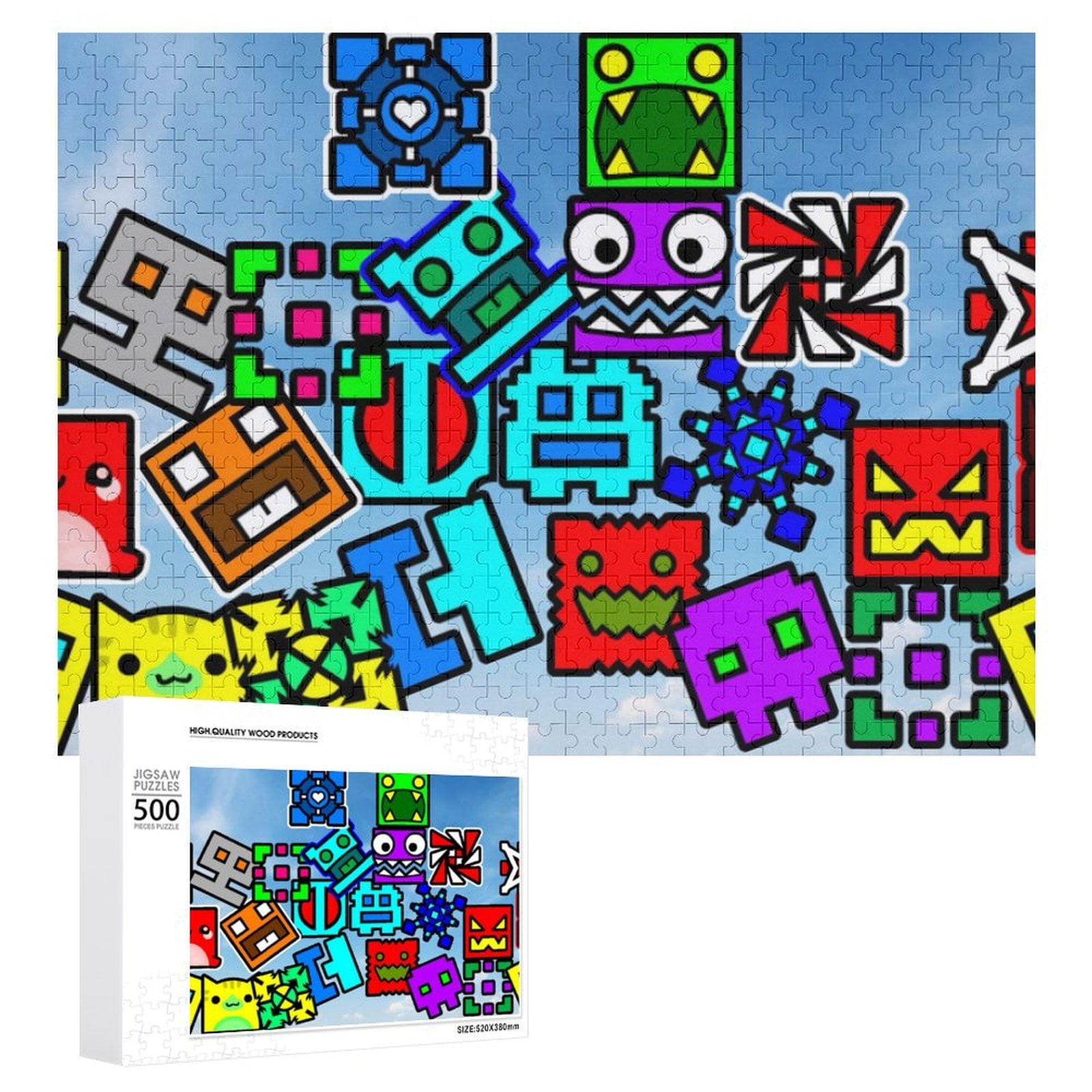 Geometry Dash Puzzle - 500 PCS Jigsaw Puzzle - Walmart.com