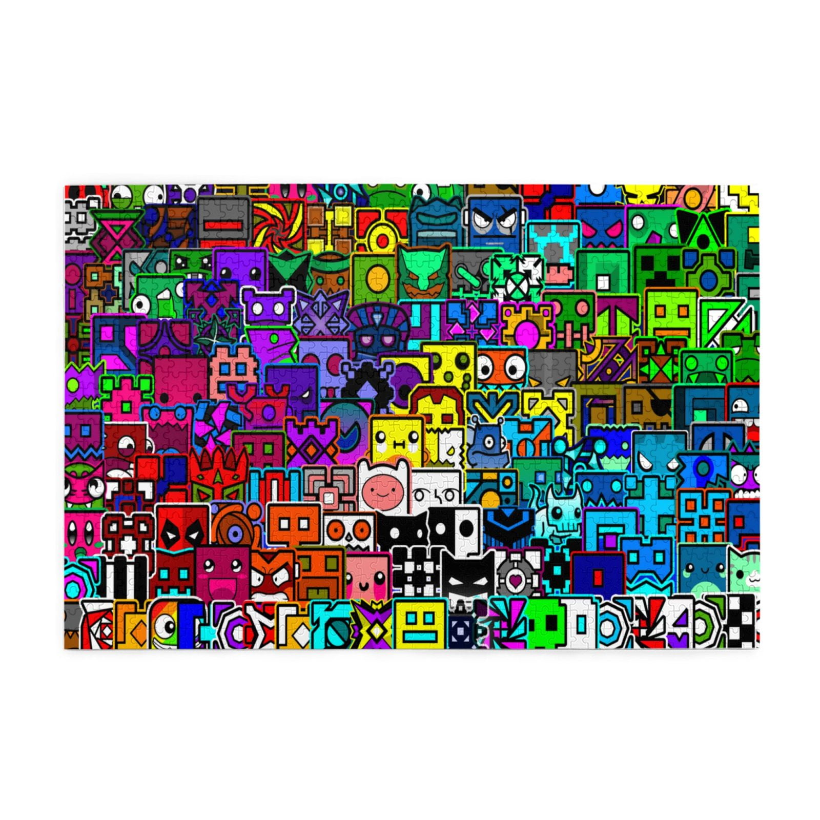 Geometry Dash Puzzle For Adults & Kids - 1000 Piece Jigsaw Puzzle ...
