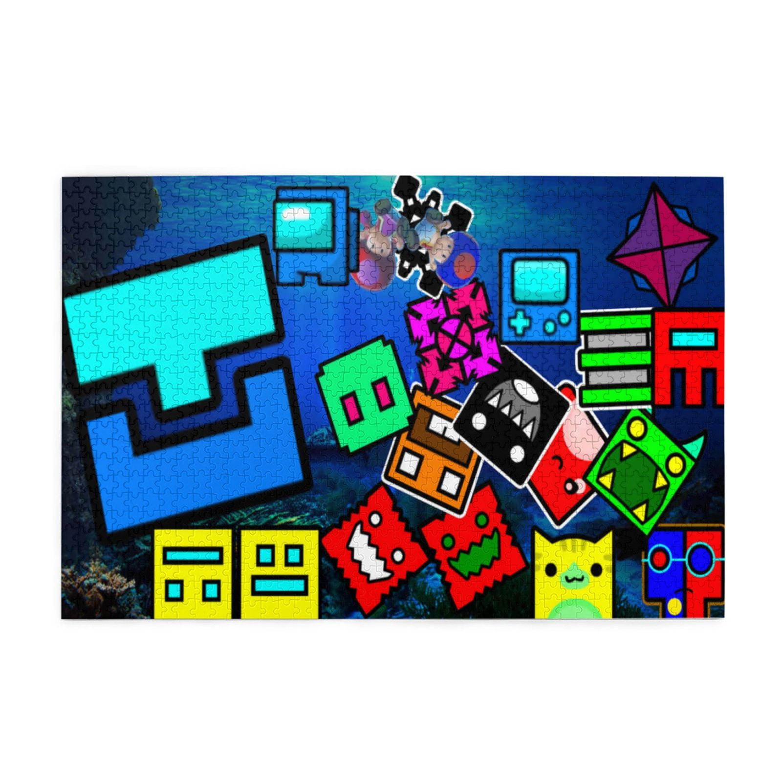 Geometry Dash Puzzle For Adults & Kids - 1000 Piece Jigsaw Puzzle ...