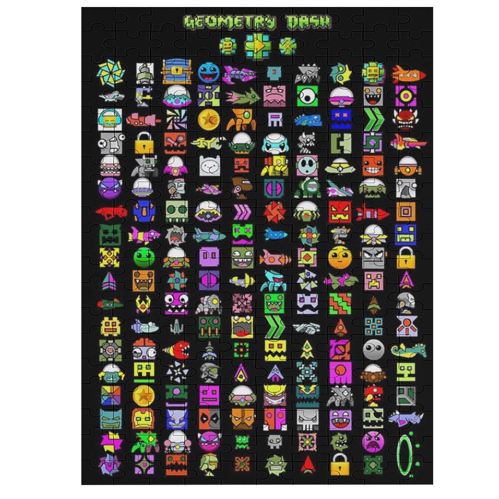 Qduzwio Geometry Dash Jigsaw Puzzles, Wood, 200 Piece - Walmart.com