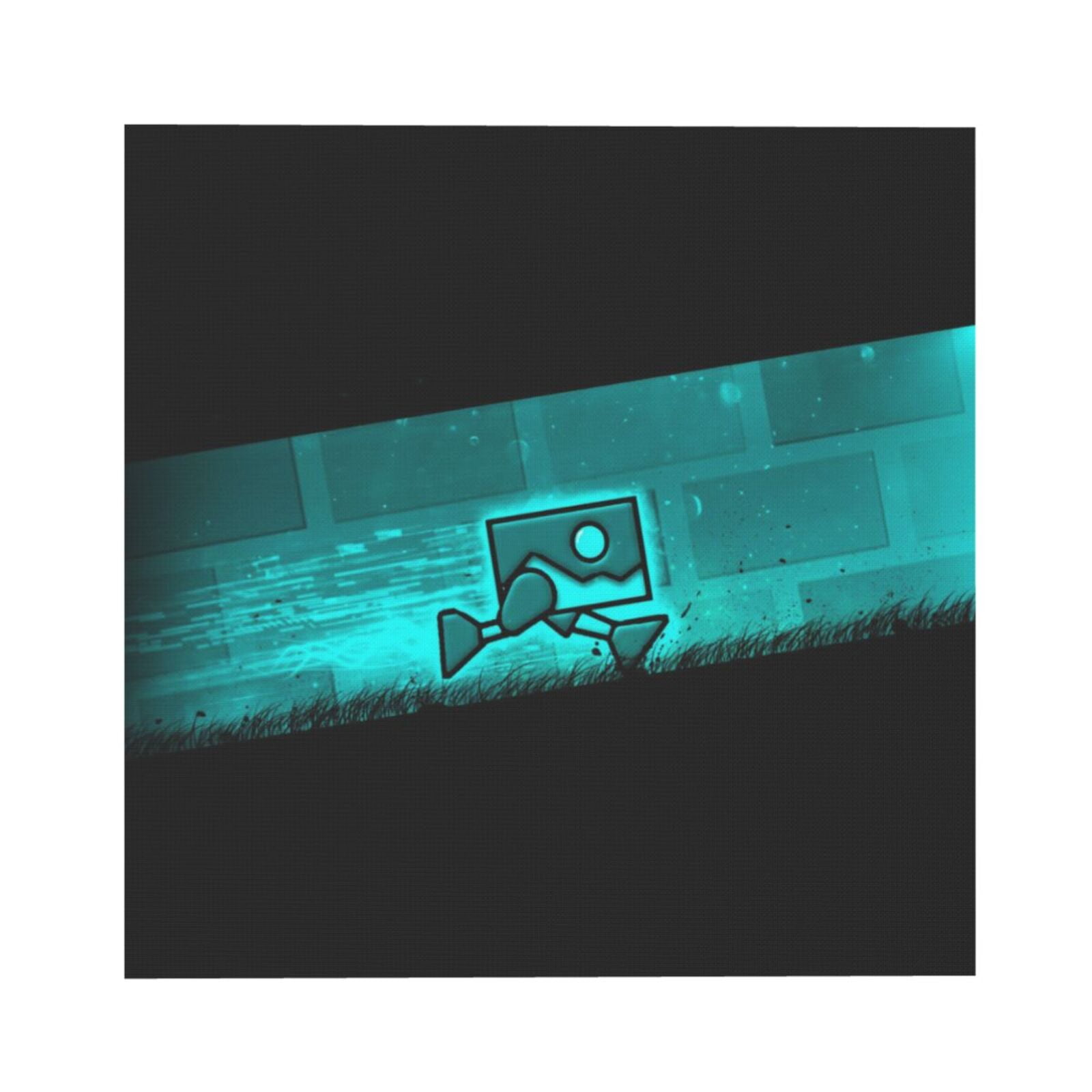 Geometry Dash Robot Canvas Decorative Poster Square Unframe Wall Poster ...
