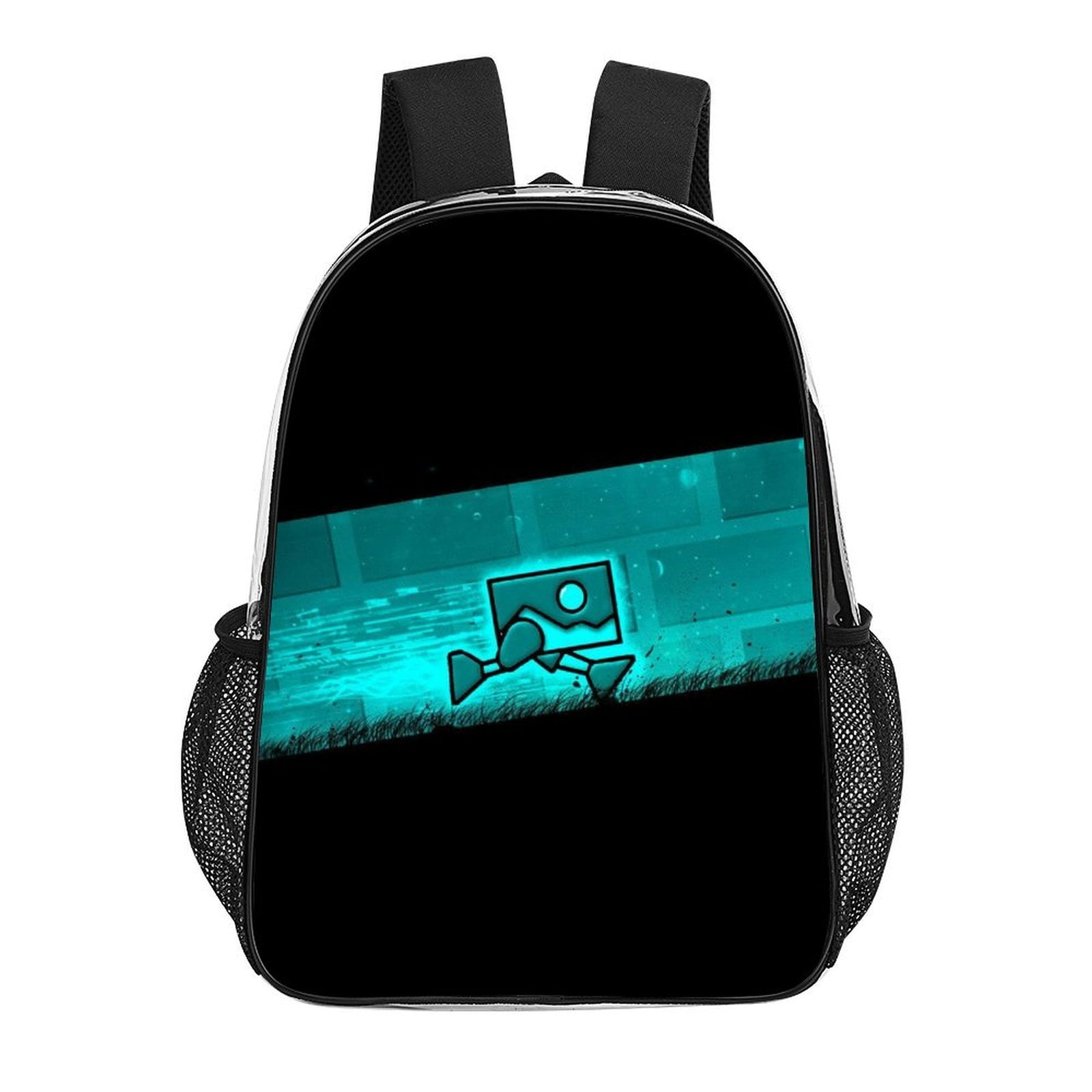 Geometry Dash Robot Clear Backpack Large Capacity Daypack Clear Through ...