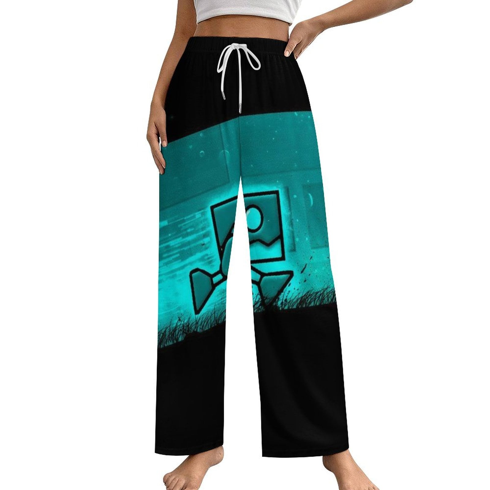 Geometry Dash Robot Home Pajama Pants For Womens Comfortable Soft ...