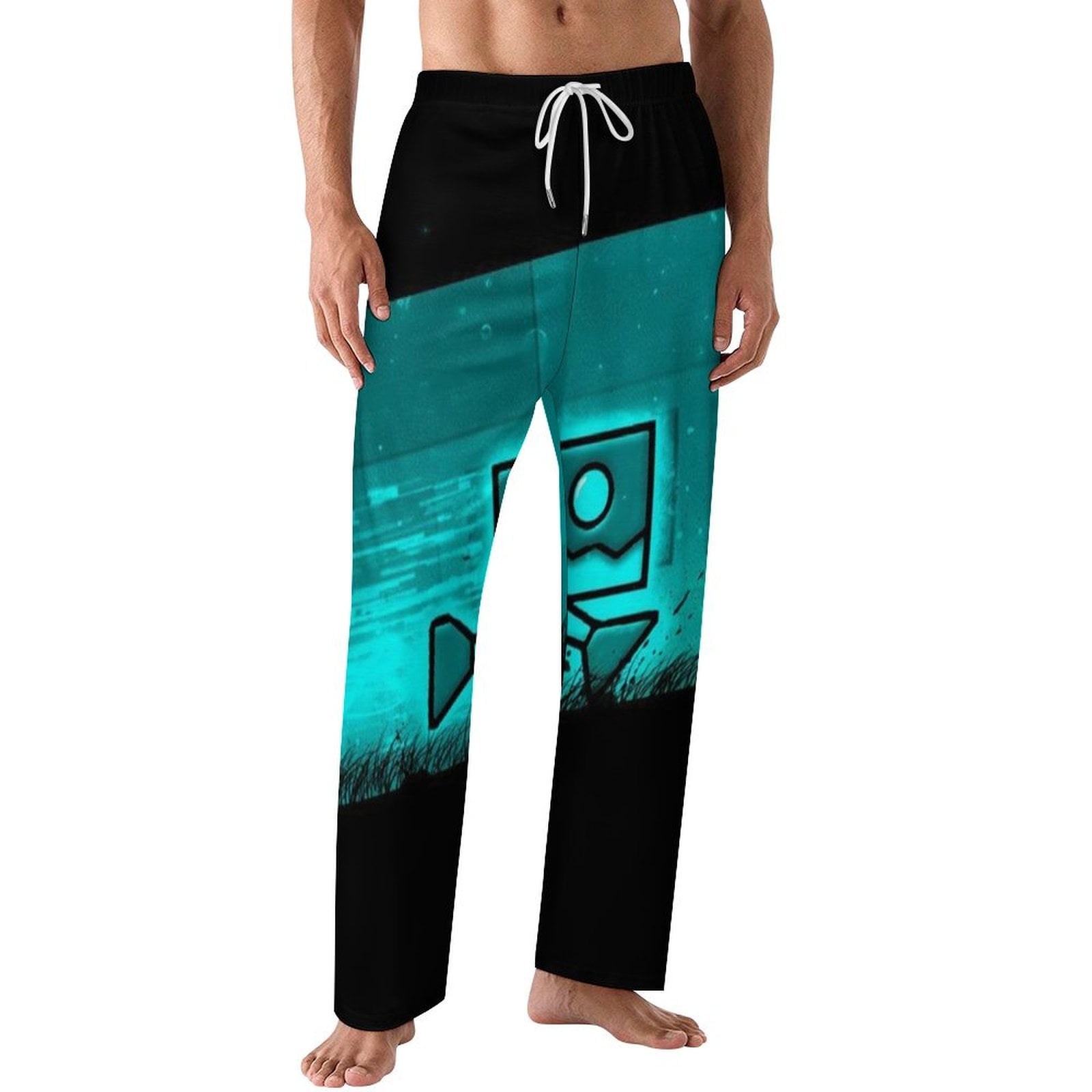 Geometry Dash Robot Mens Pajama Pants Cozy Soft Lounge Sleep Pajamas ...
