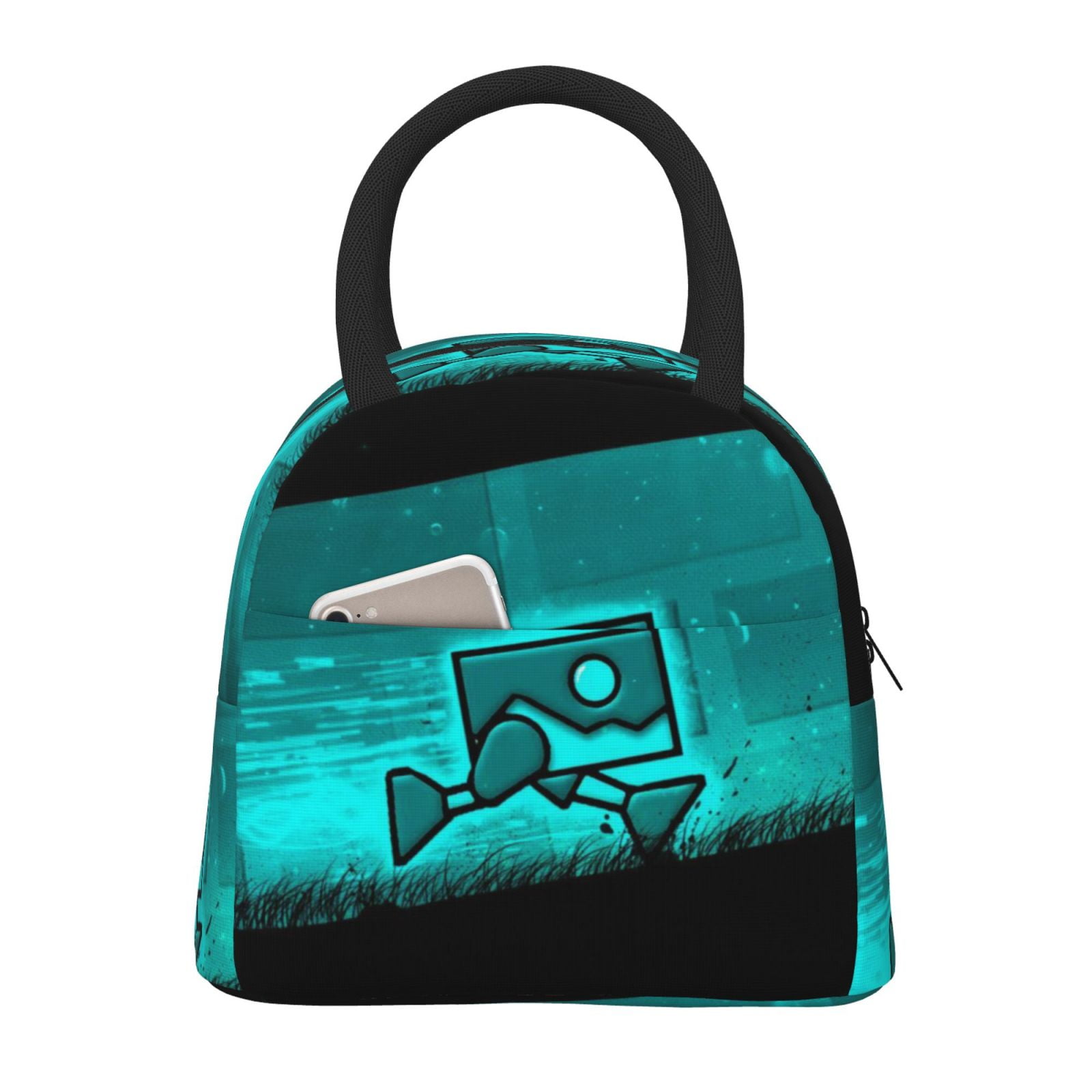 Geometry Dash Robot Portable Lunch Bag Insulation Meal Bag Lunchbag ...
