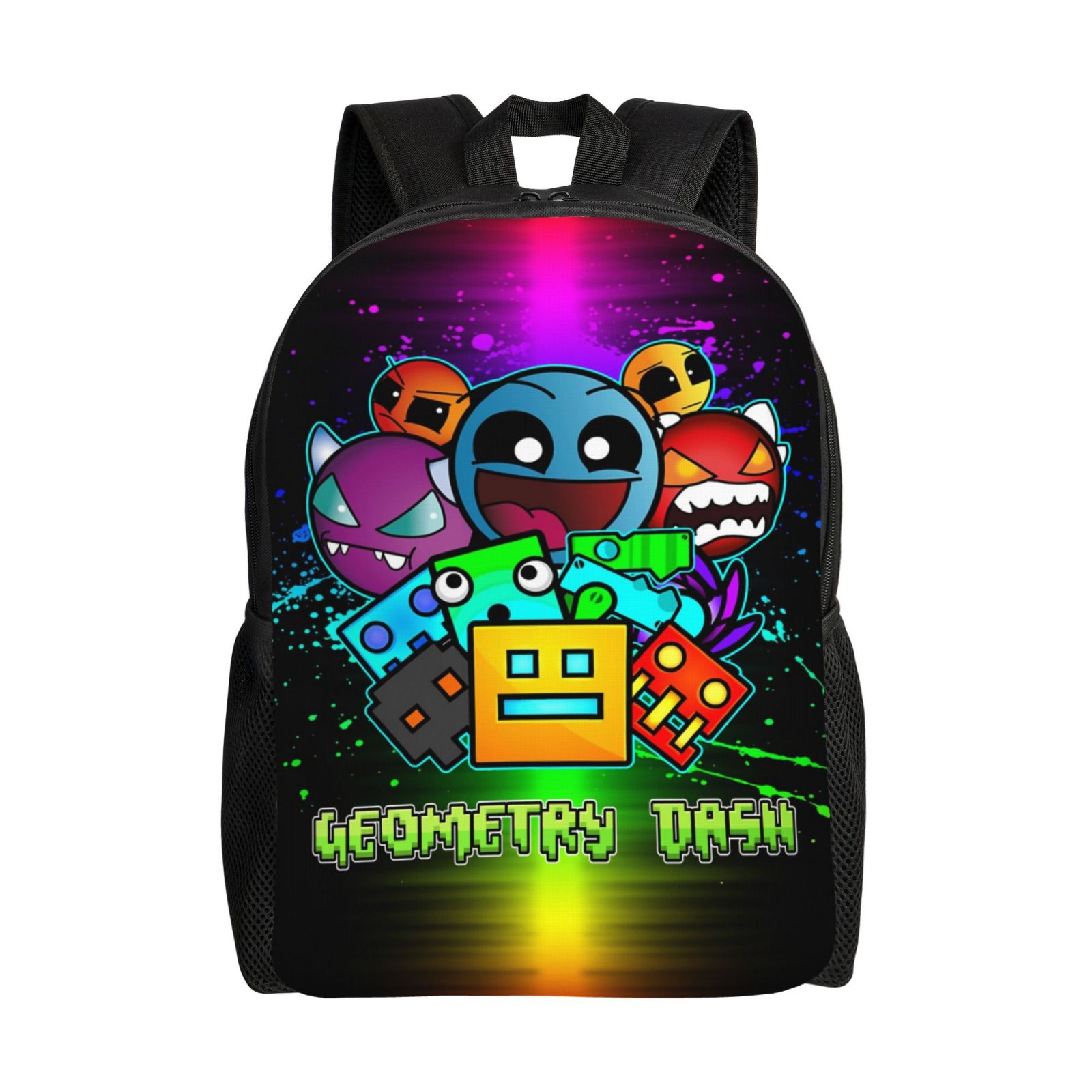 Geometry Dash Backpac 16In Bookbag Office Lightweight Shoulder Bag for ...